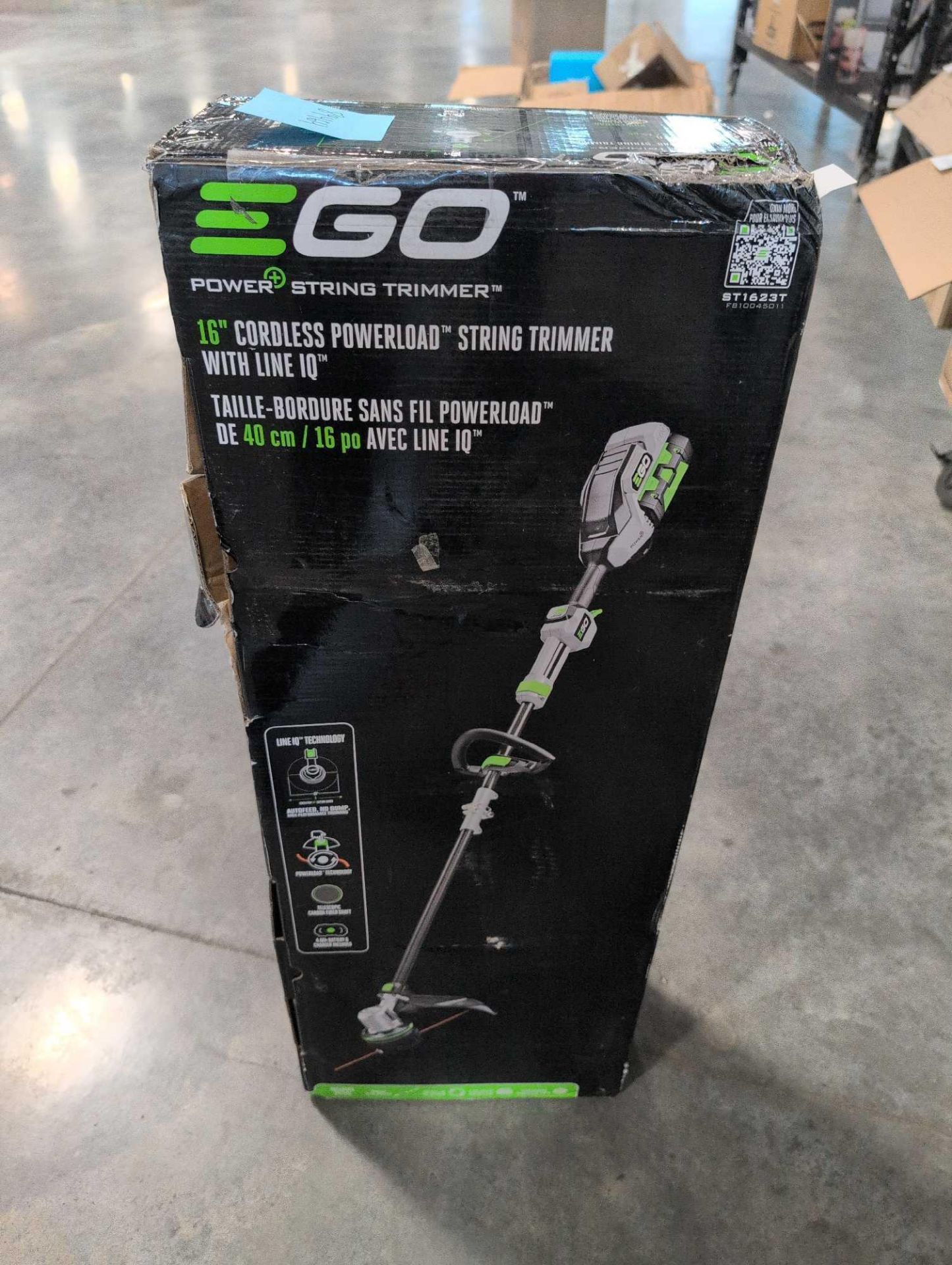 ego 16-in cordless power load string trimmer with wine IQ