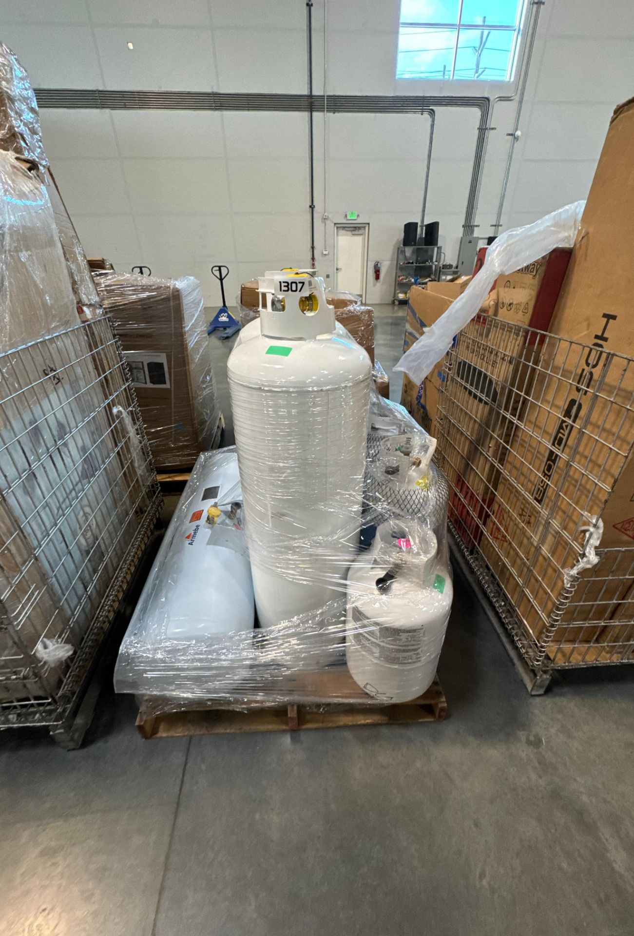 Pallet of propane tanks,