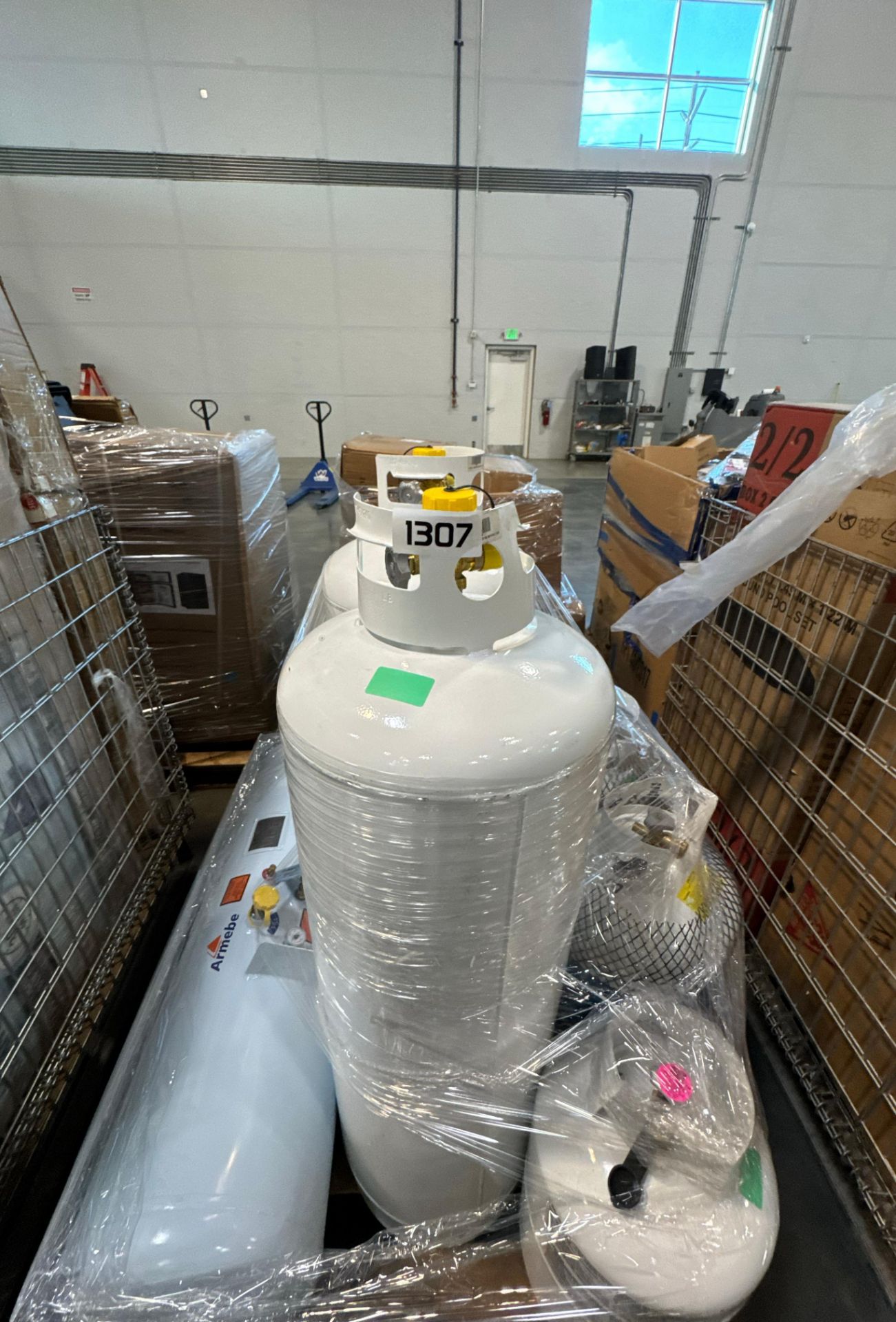 Pallet of propane tanks,