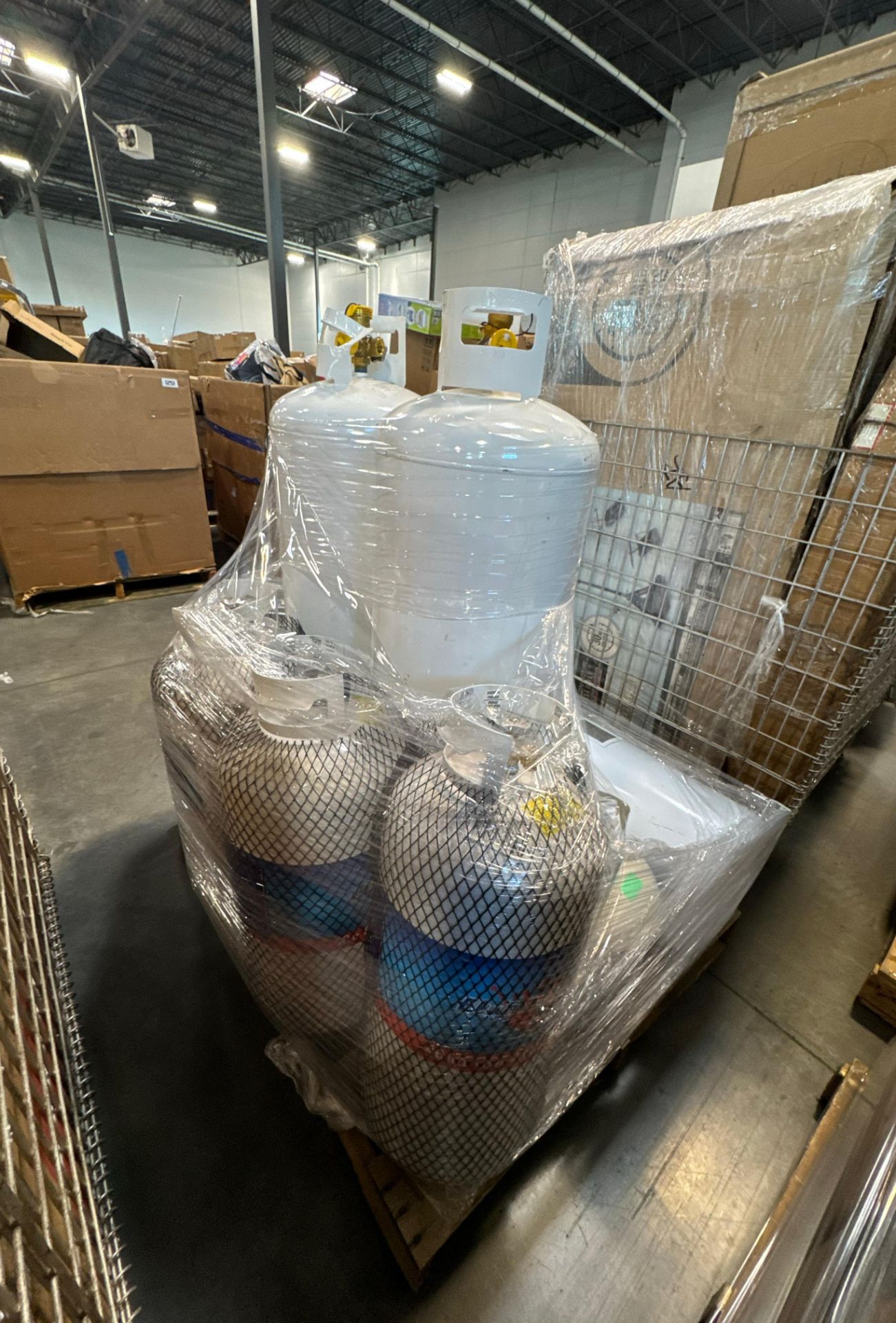 Pallet of propane tanks,