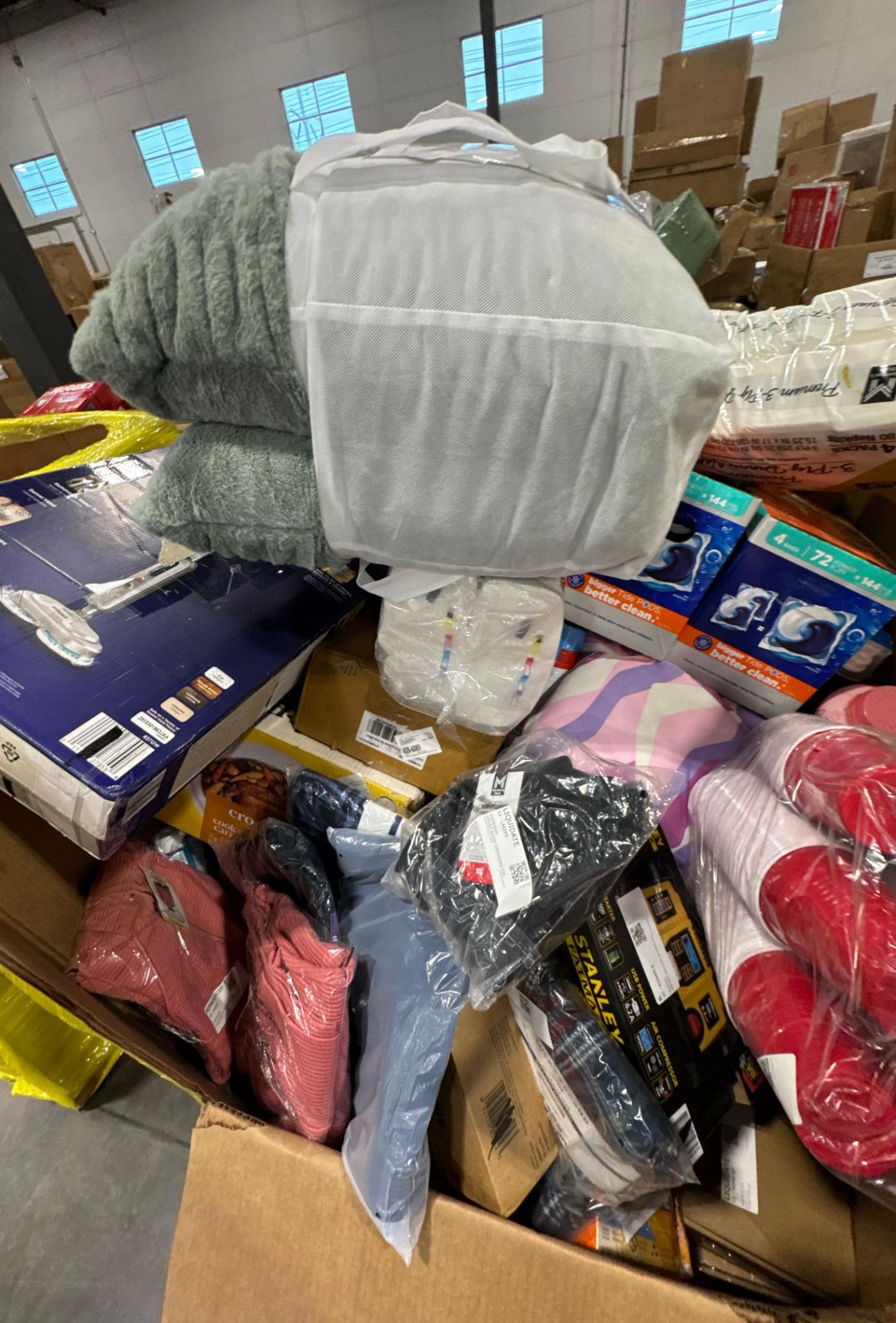 mega big box in a box, shower heads, napkins, laundry detergent ...