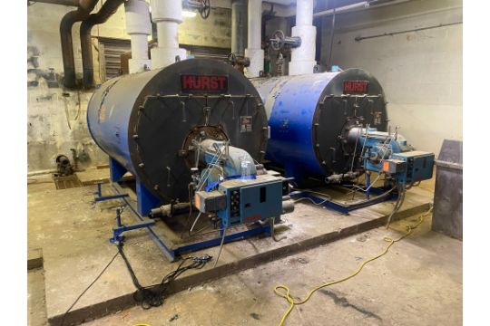 HURST PROCESS BOILER 150 MAX. PSI 350 HTG. SURF. SQ FEET MBH Rigging ...