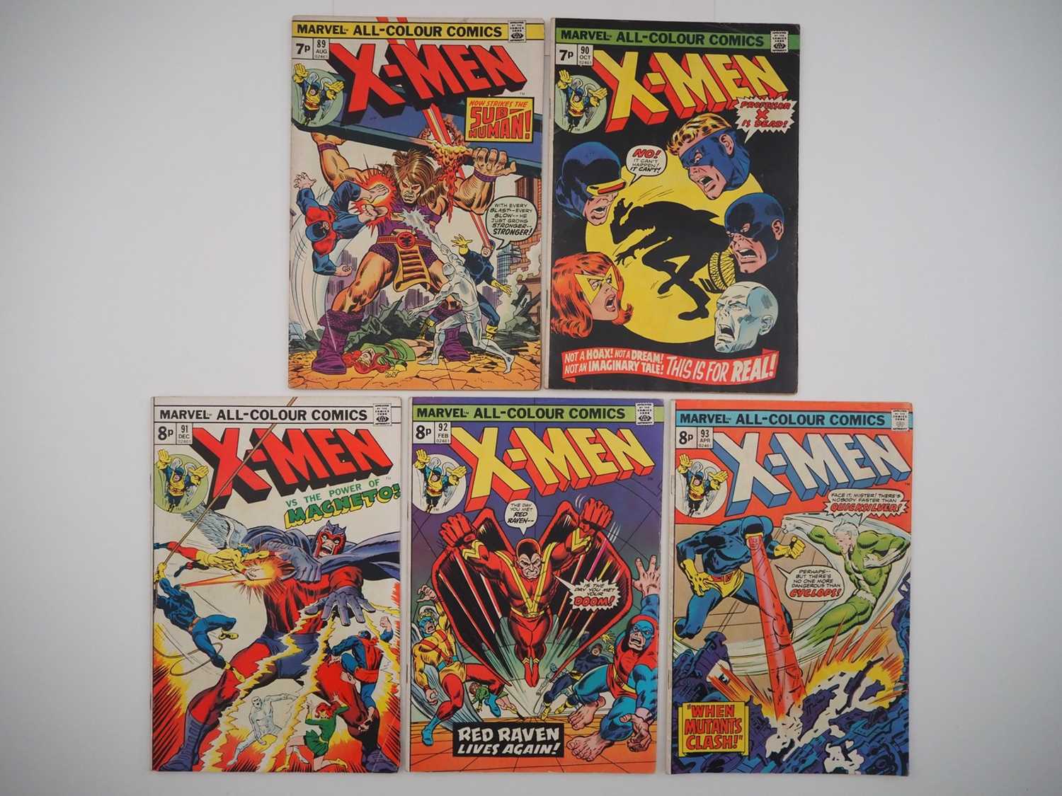 X-MEN 89-93 (5 in Lot) - (1974/75 - MARVEL - UK Price Variant) - The ...