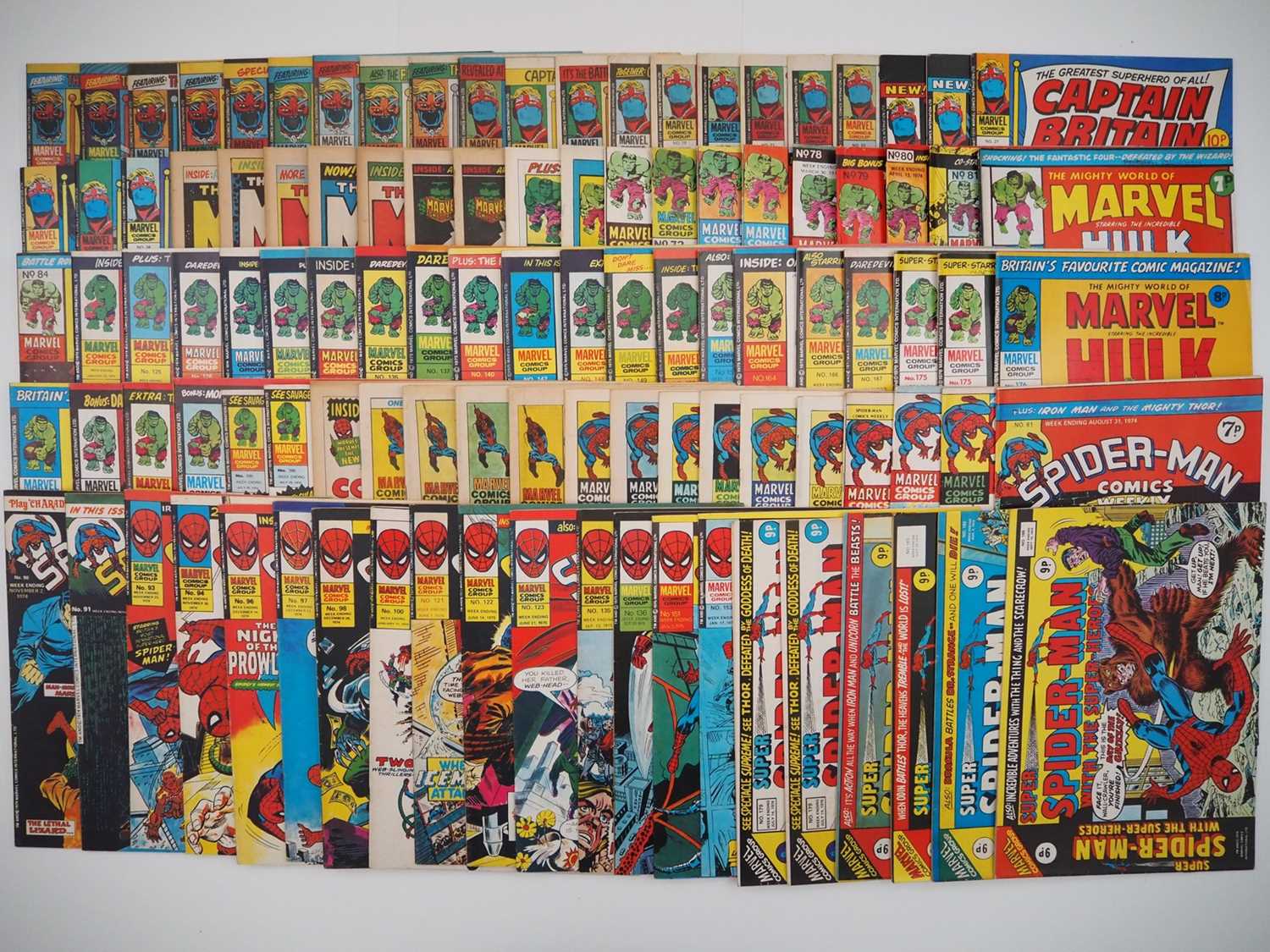 MIXED MARVEL UK LOT (105 in Lot) - Includes CAPTAIN BRITAIN #3-7, 9-11 ...