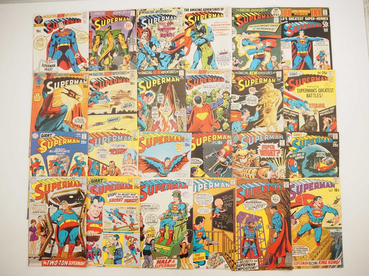 SUPERMAN #221-232, 234-245 (24 in Lot) - (1969/71 - DC) - Includes ...