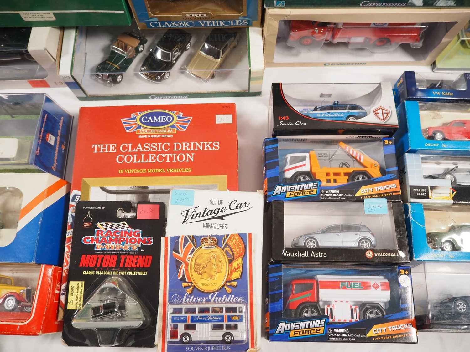 A large crate of boxed diecast vehicles by various manufacturers ...