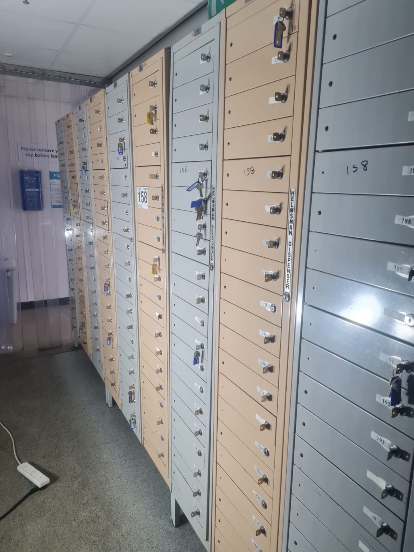 3 x Banks of Helmsman lockers. Each bank consists of 3 x 20 lockers ...