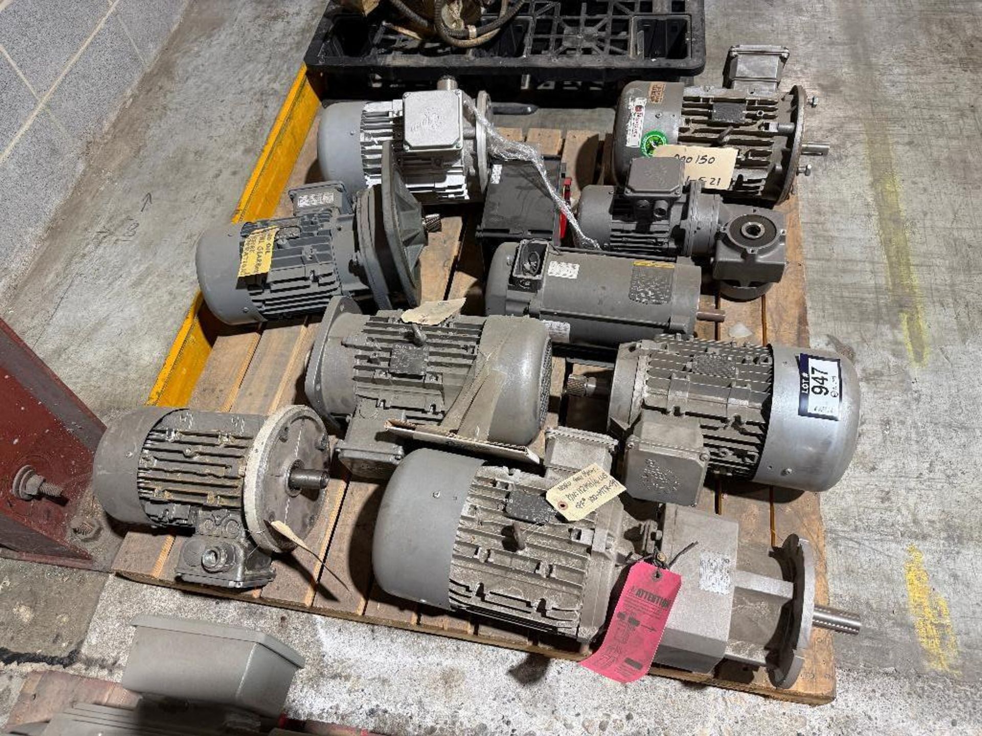 Pallet of Asst. Electric Motors and Gear Drives
