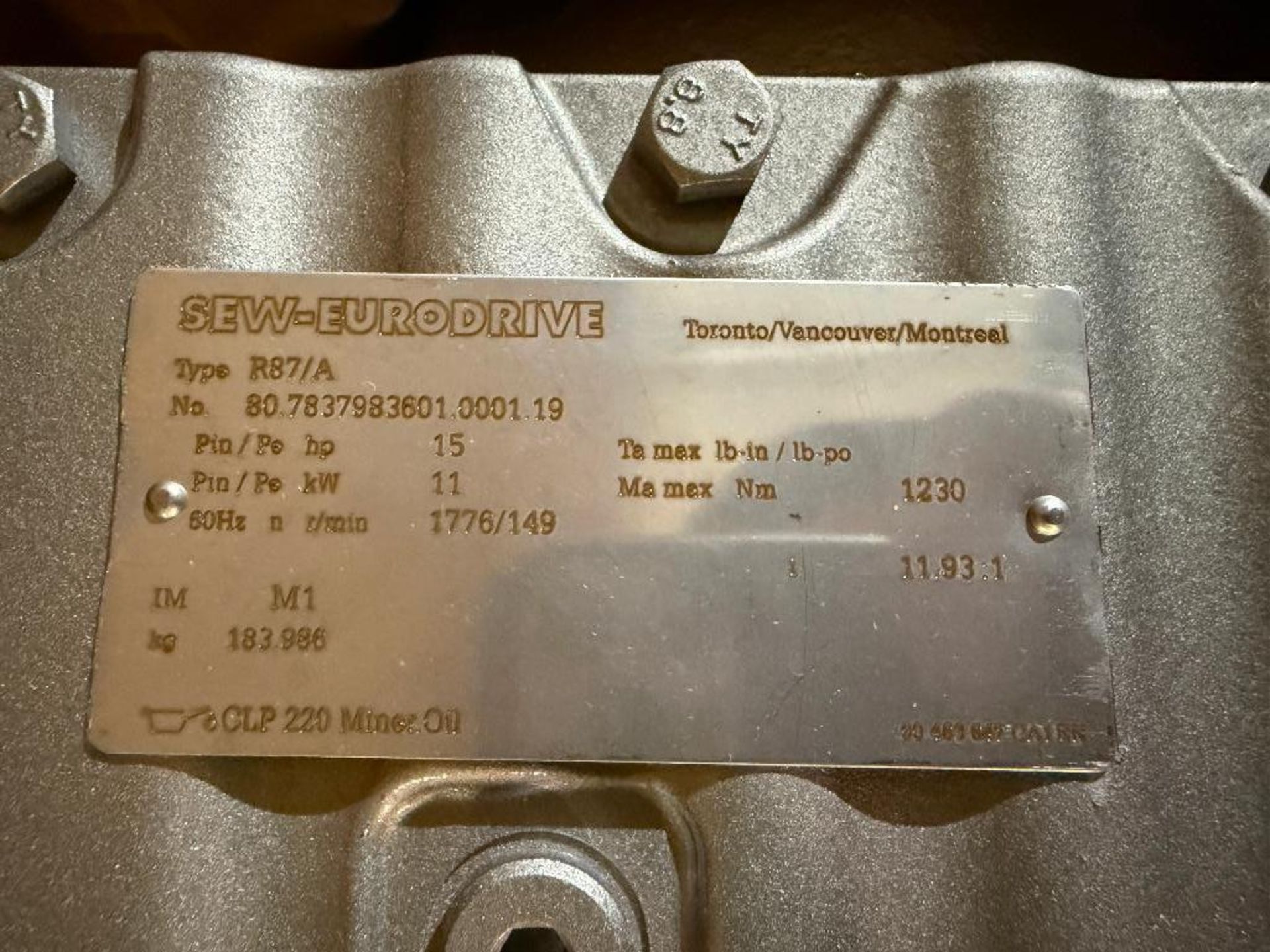 SEW-EuroDrive R87/A Gear Motor