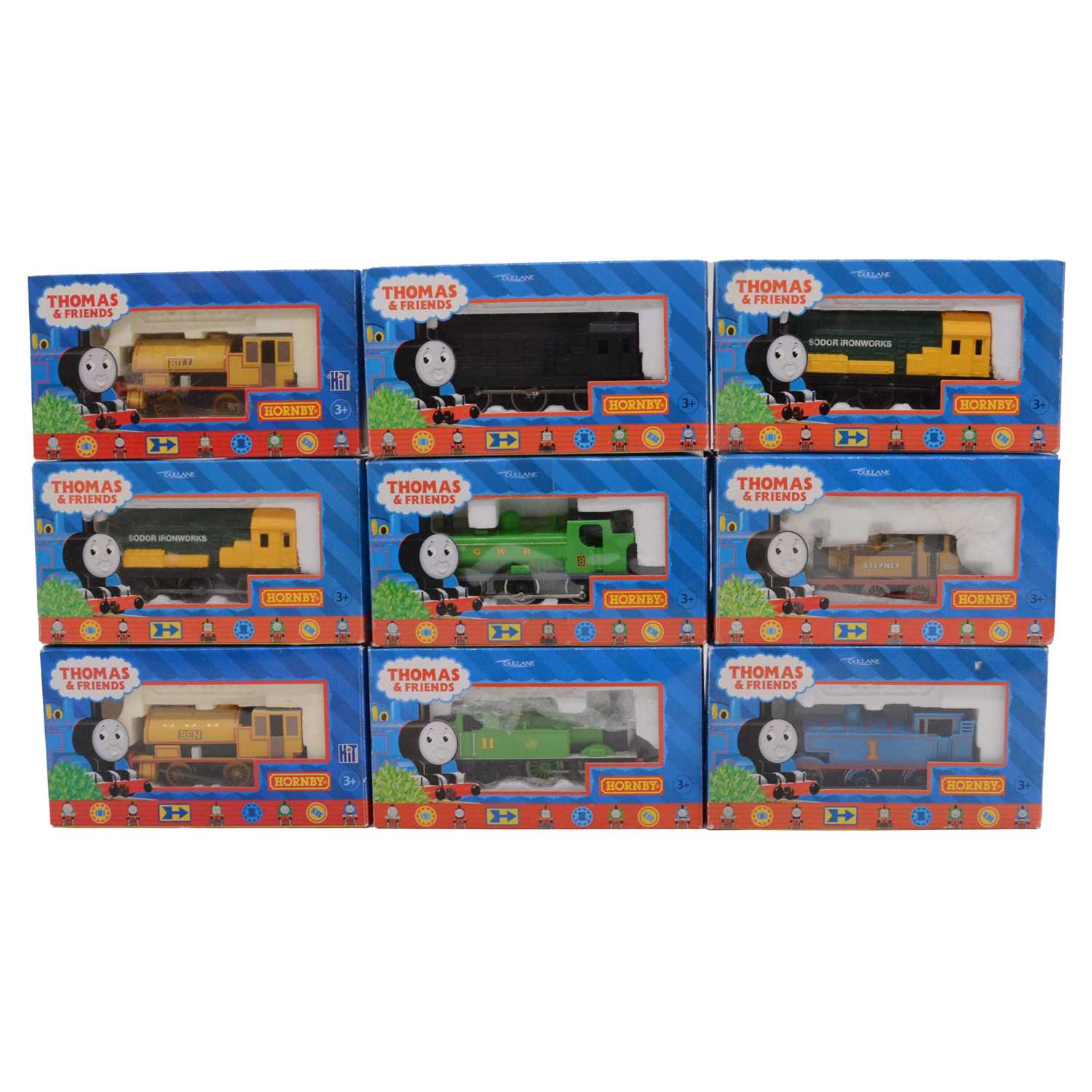 Nine Hornby OO gauge Thomas & Friends model railway locomotives ...
