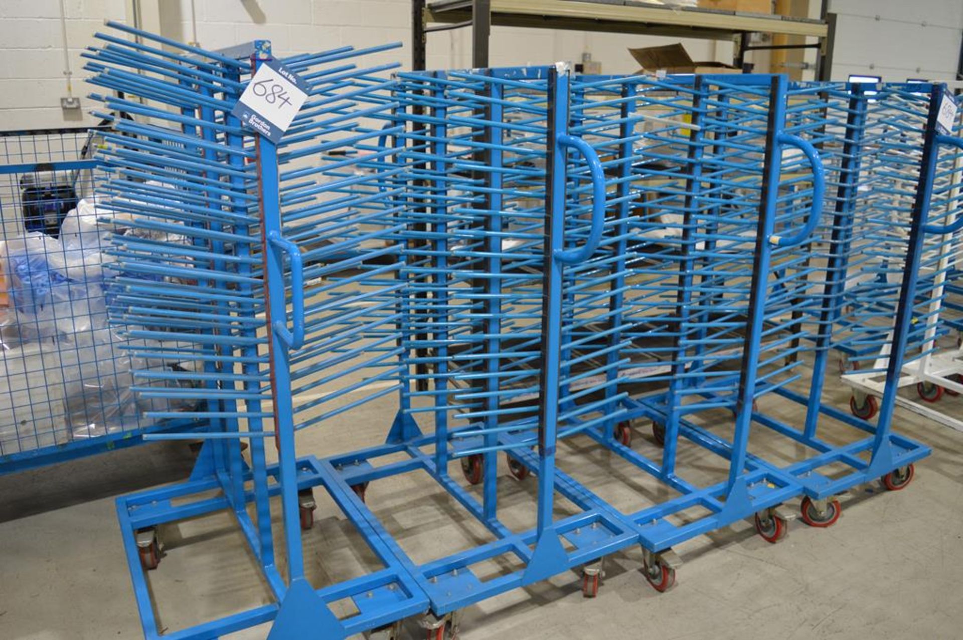 Qty: 4, 38 - Slot Glass pane trolleys
