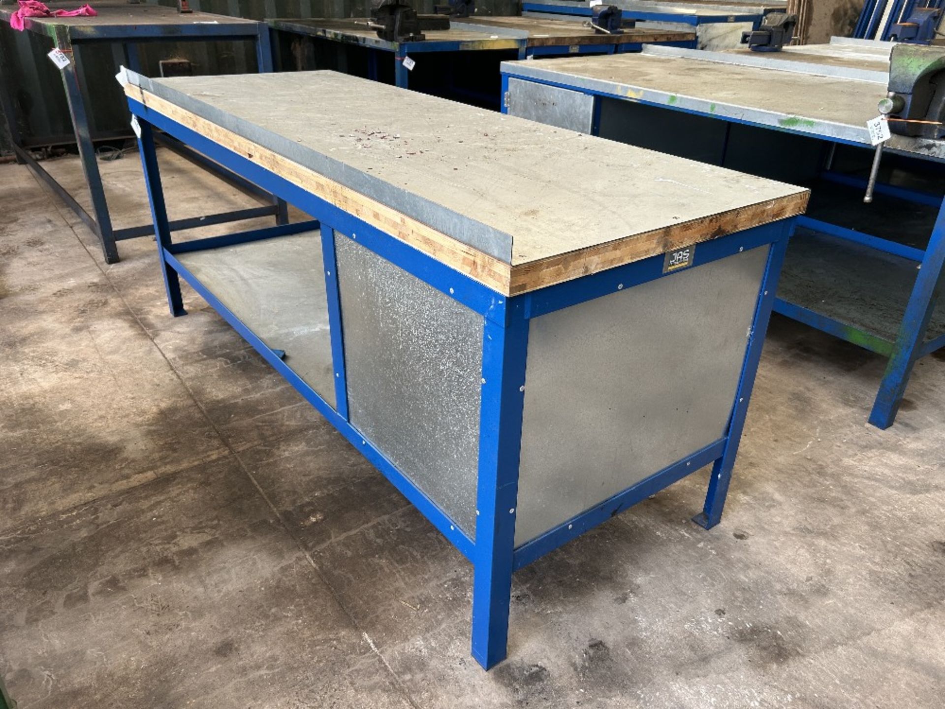 Steel Topped Workbench With LockerApproximate dimensions: 200mm x 75mm ...