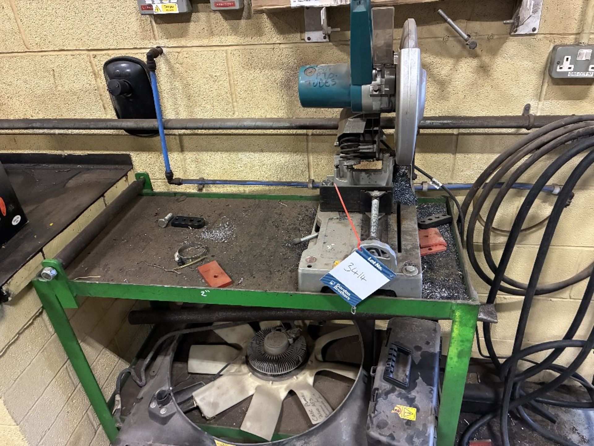 Makita LC1230 Chop Saw & Steel Workbench