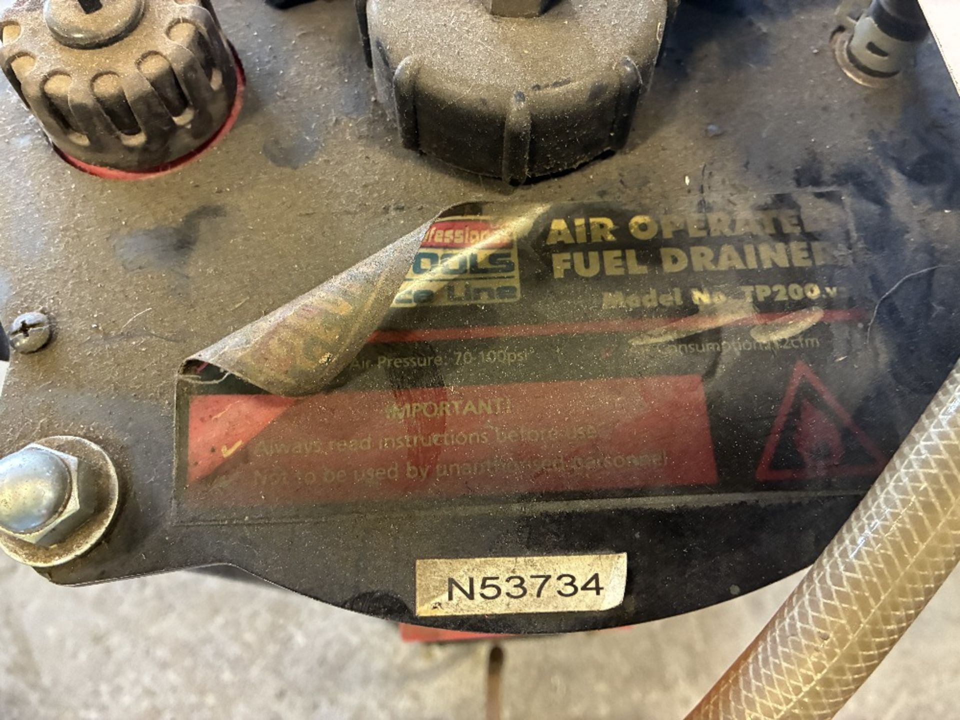 Sealey TP200 Air Operated Fuel Drainer