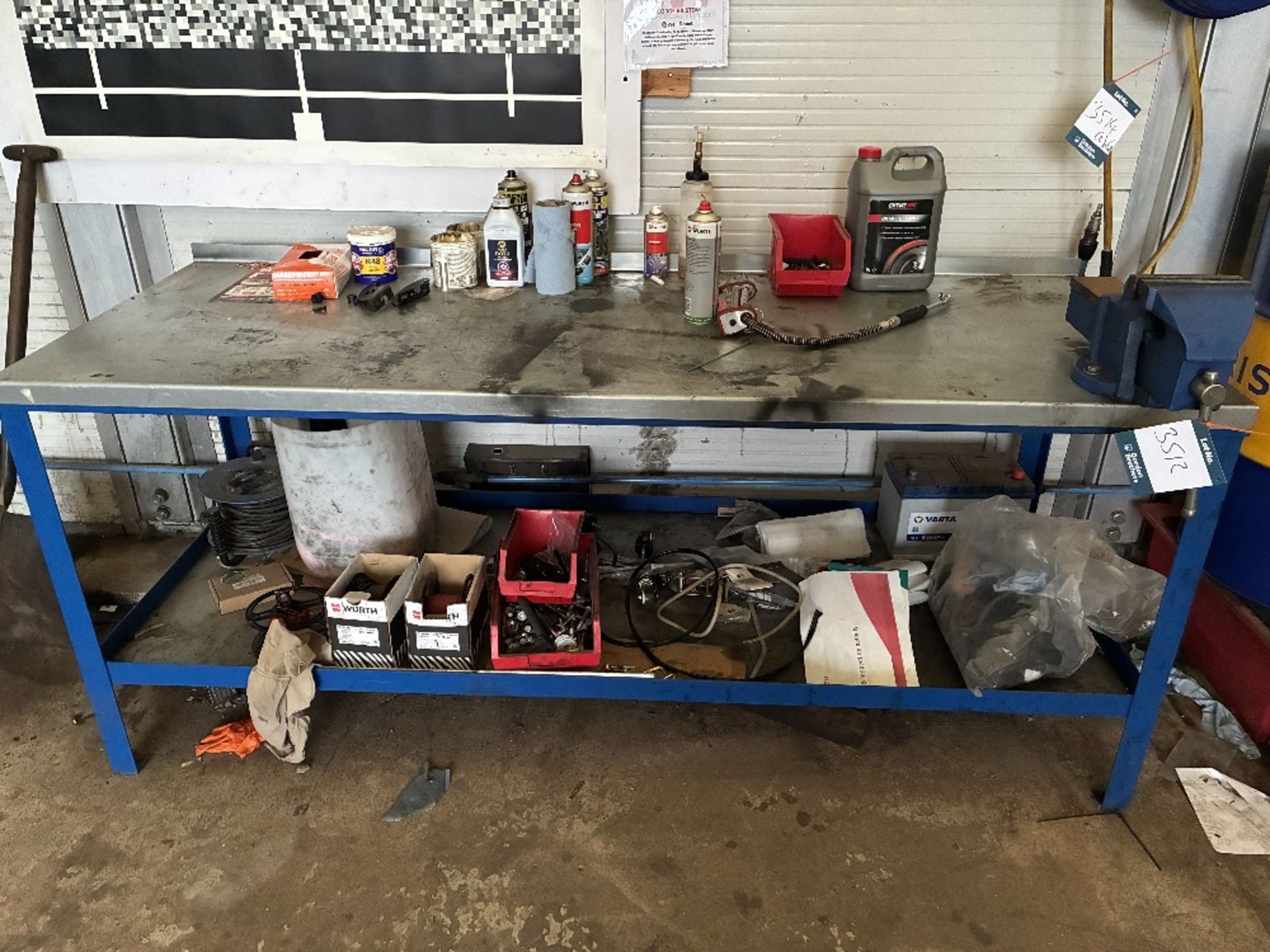 Steel Framed Workbench With Eclipse Bench Vice And ContentsDimensions ...
