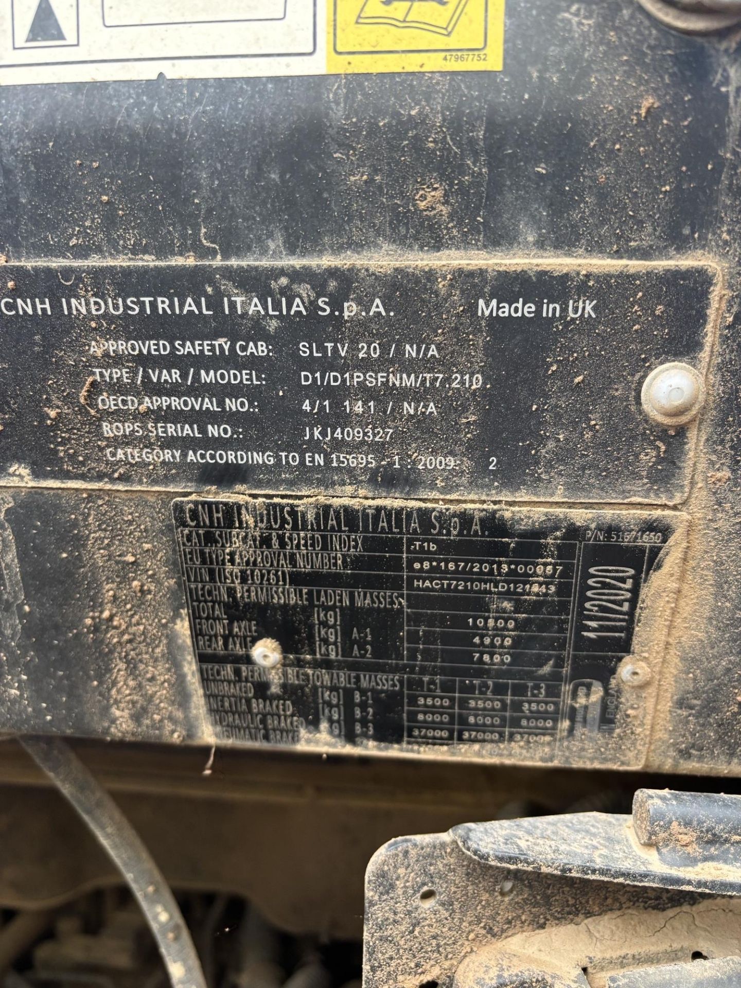 New Holland T7.210 4WD TractorSerial No. HACT7210CLD121391 (2021 ...