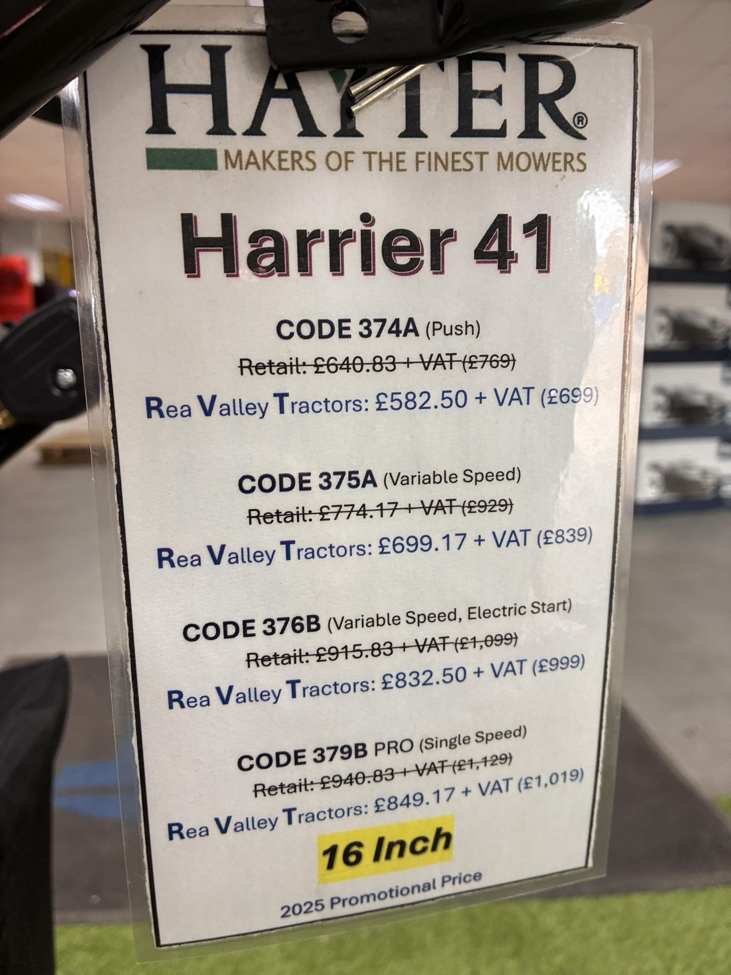 Hayter, Harrier 41, Model: CODE375A, Variable Speed Lawn MowerSerial No ...