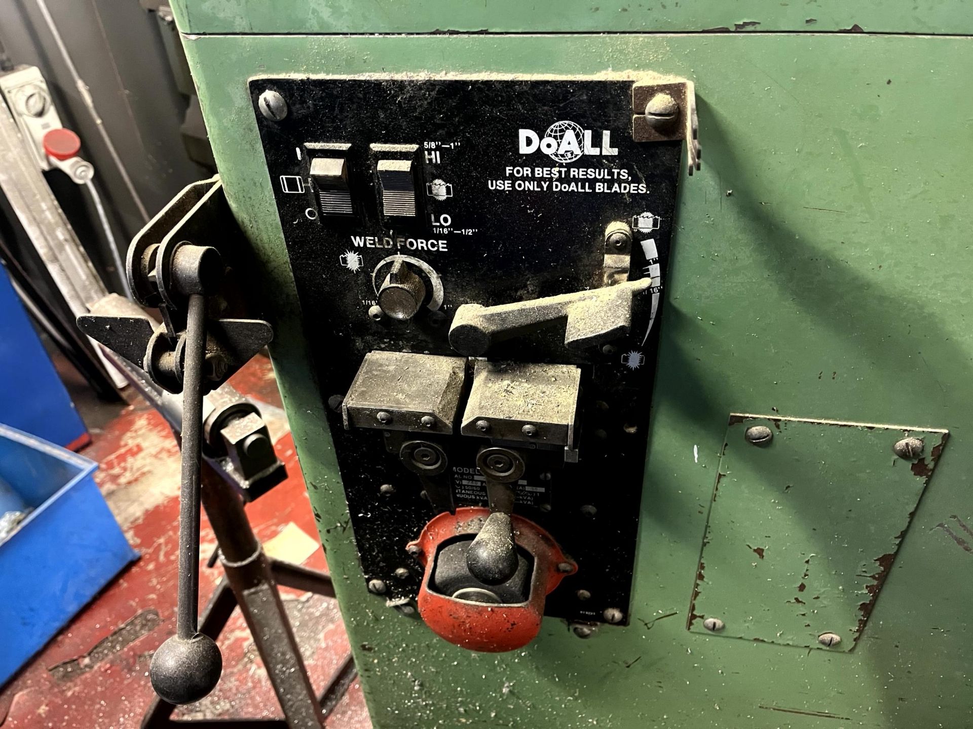 DoAll 3613-1 vertical bandsaw, Serial No. 440-89368