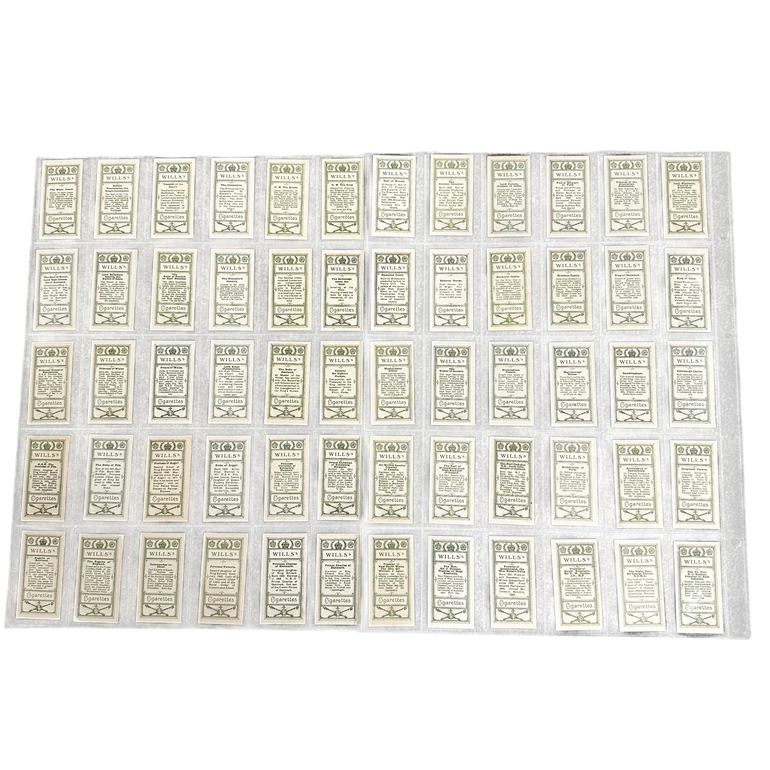 Wills cigarette cards 1902 Coronation Series complete set of 60 ...