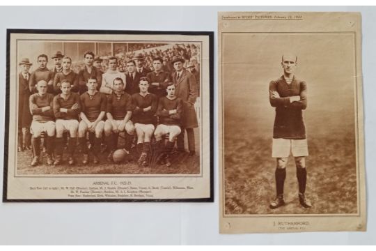 Vintage soccer supplements, Arsenal, 1922, issued by Football & Sports ...