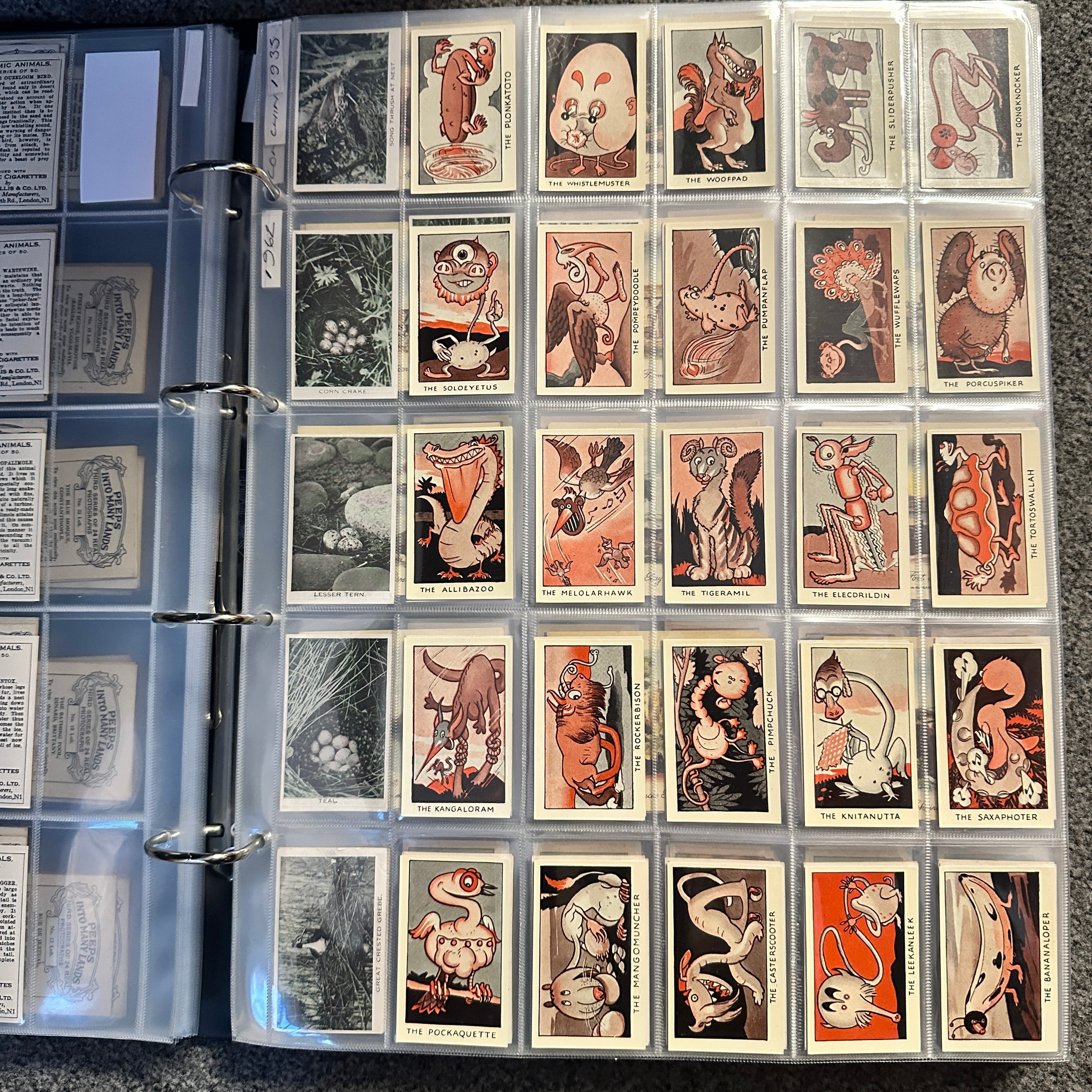 Cigarette cards, collection of complete sets, in a large album, in vey ...