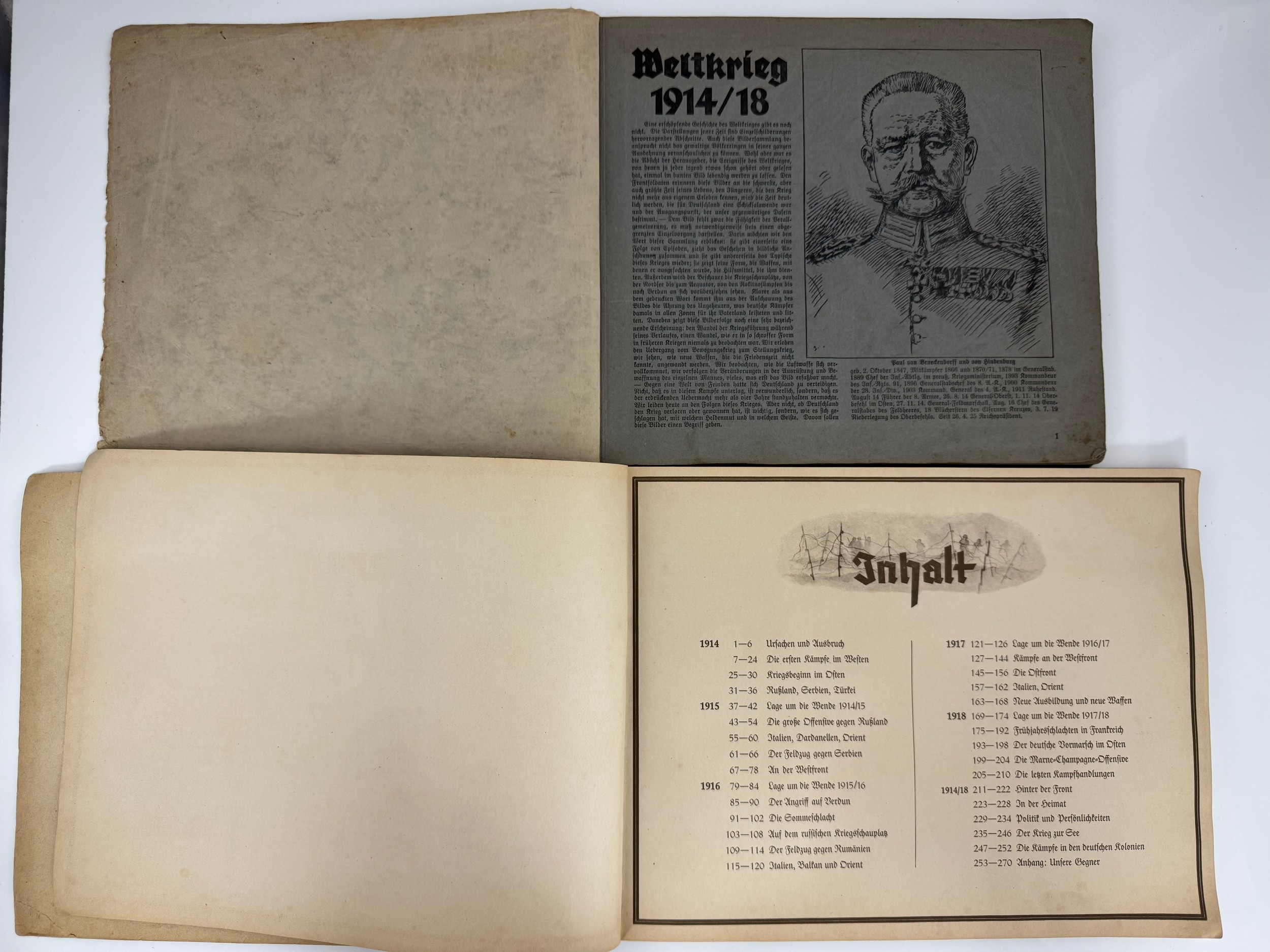 2 German Der Weltkrieg Cigarette card Albums. One card album Der ...