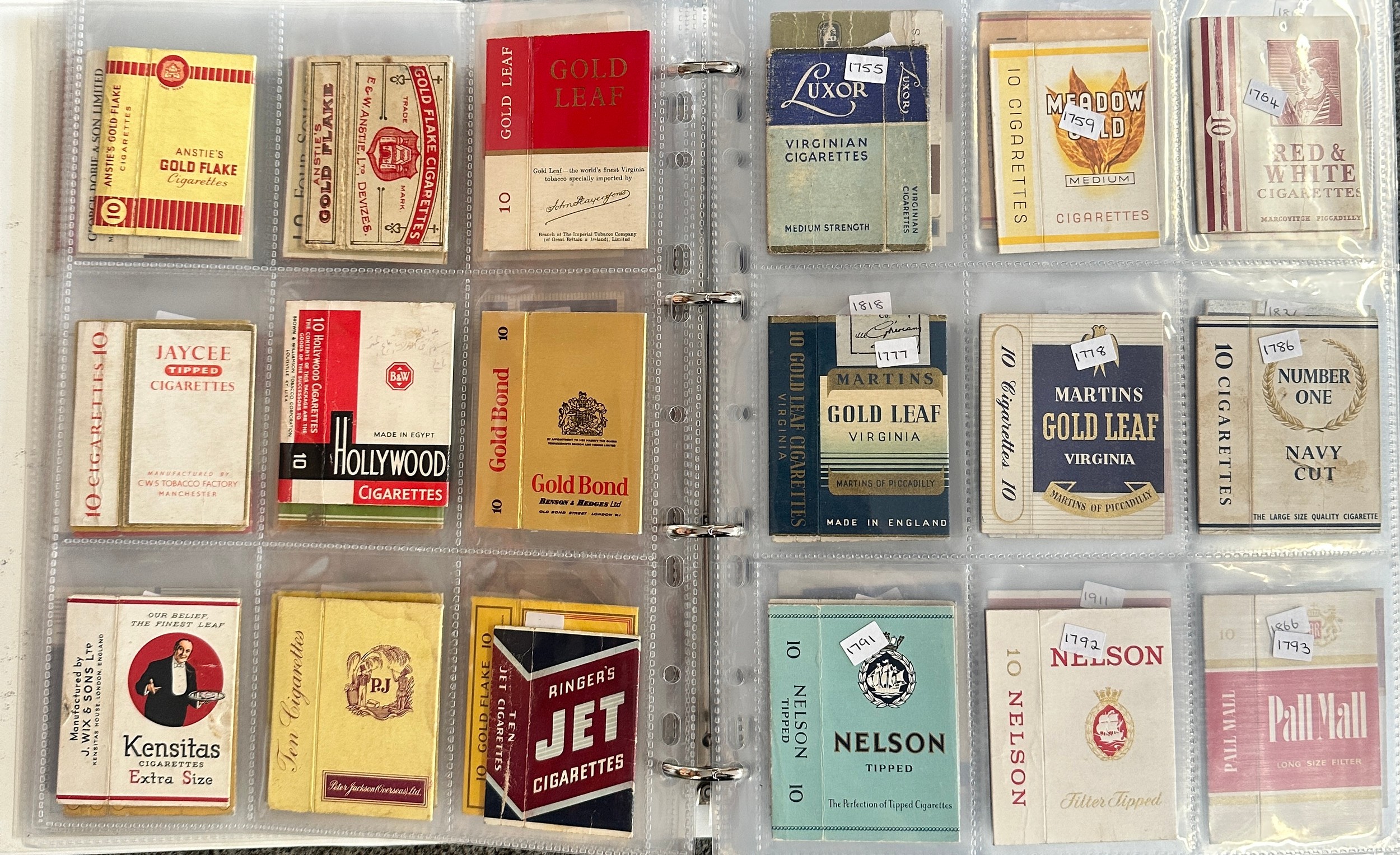 Vintage Cigarette Packet Hulls 10s and 20s to include Army Club, Astor ...