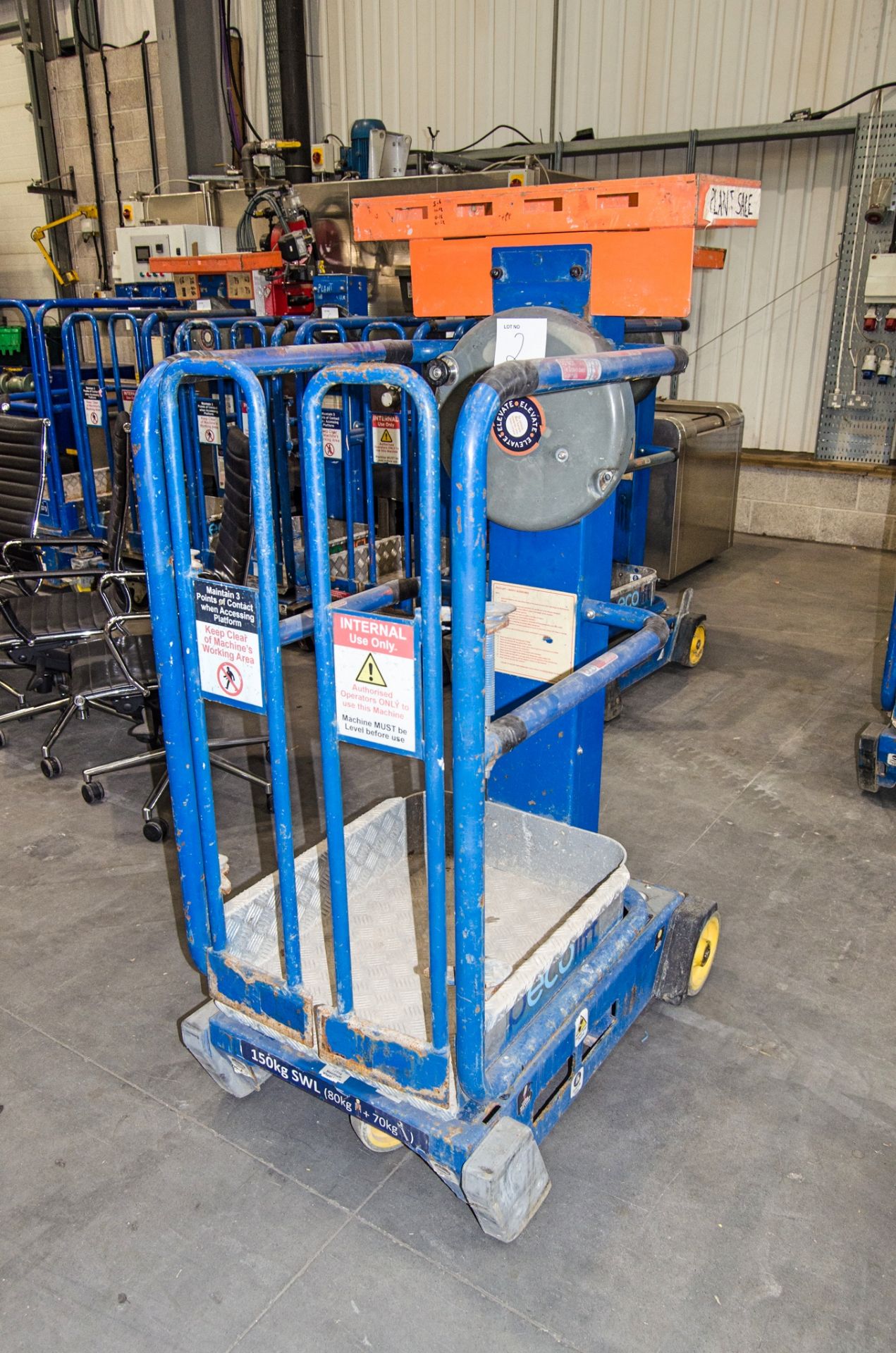 Power Tower Peco Lift push around manual vertical lift personnel lift S ...