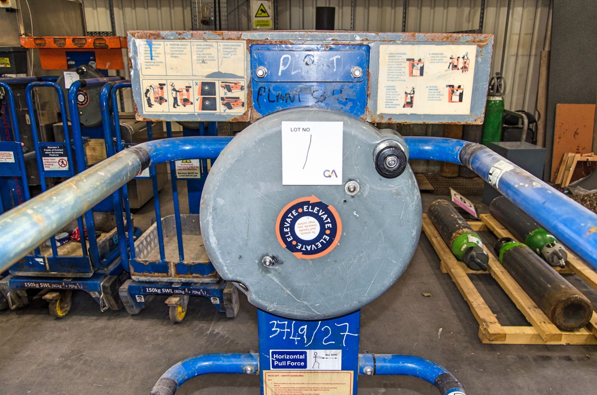 Power Tower Peco Lift push around manual vertical lift personnel lift S ...