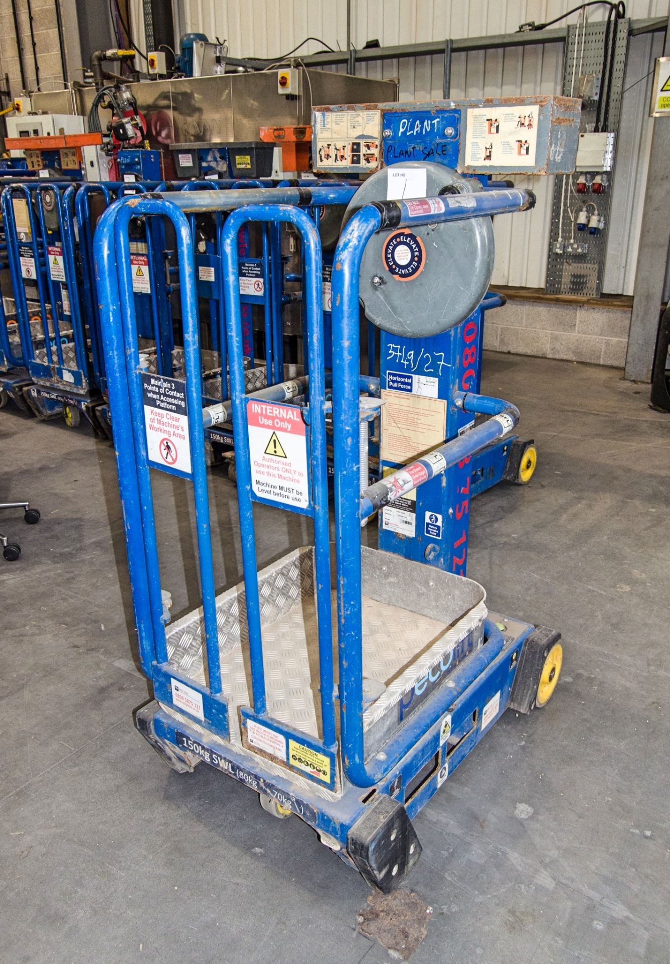 Power Tower Peco Lift push around manual vertical lift personnel lift S ...