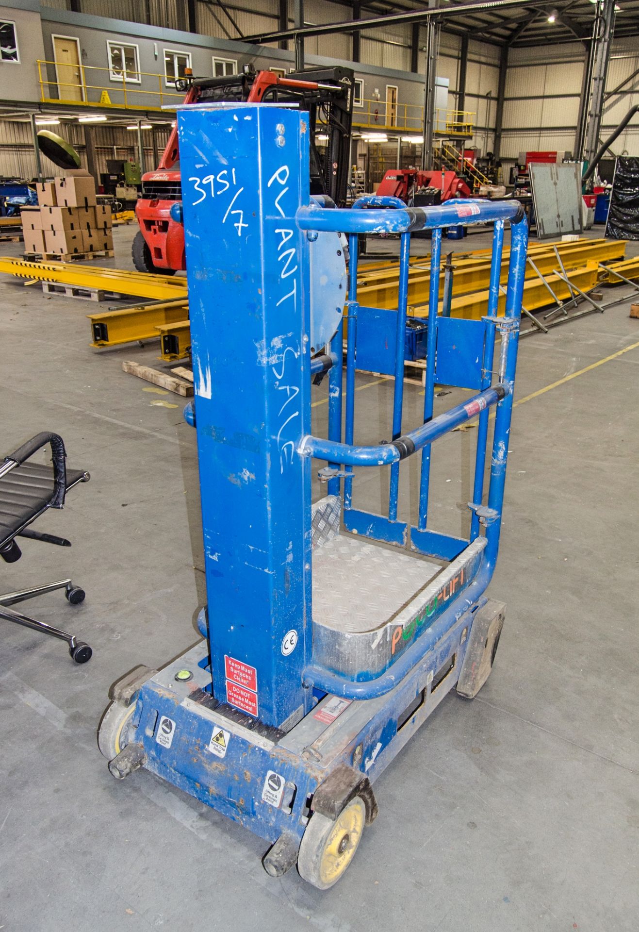 Power Tower Peco Lift push around manual vertical lift personnel lift S ...