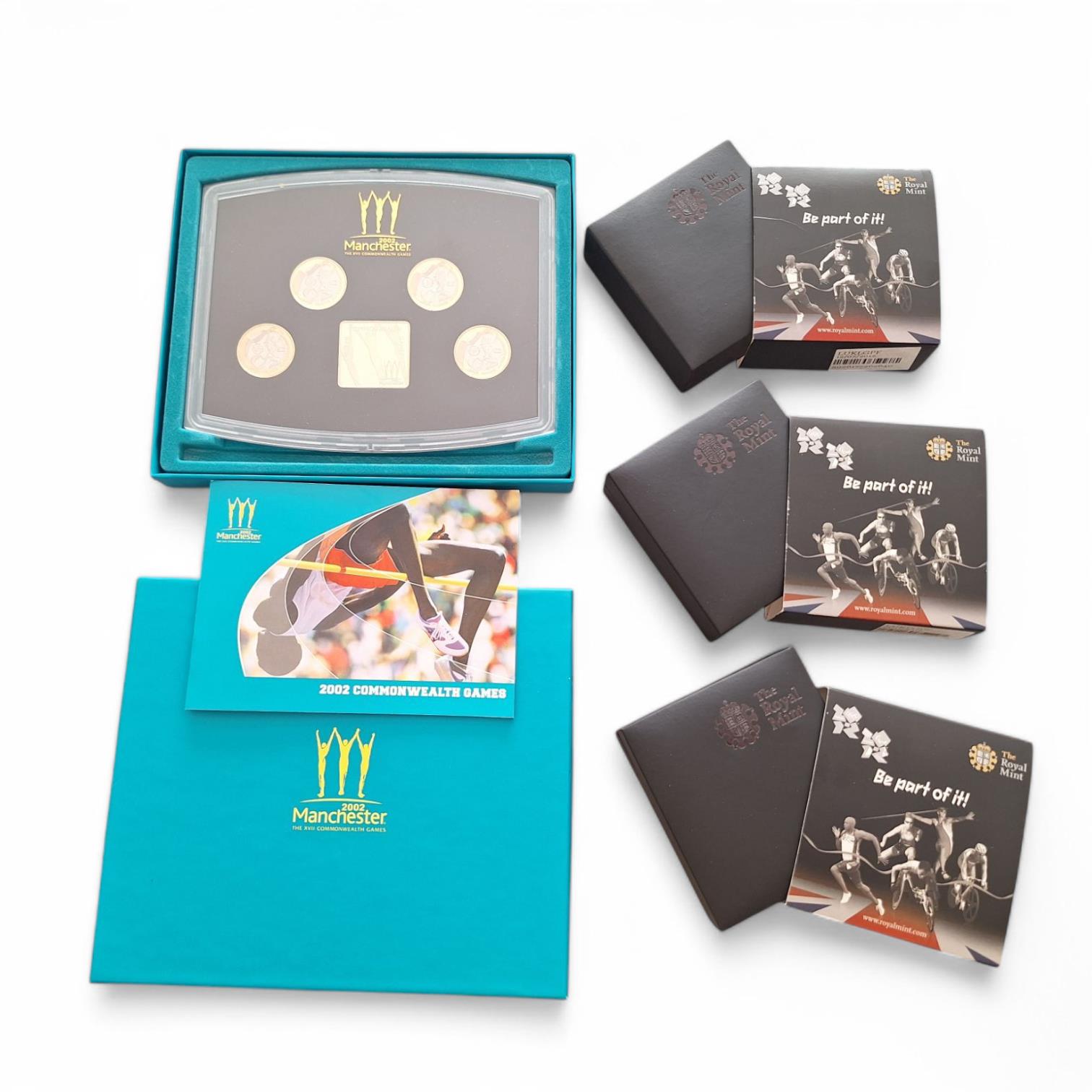 3 boxed Royal Mint £5 silver proof Piedfort coins made for the 2012 ...