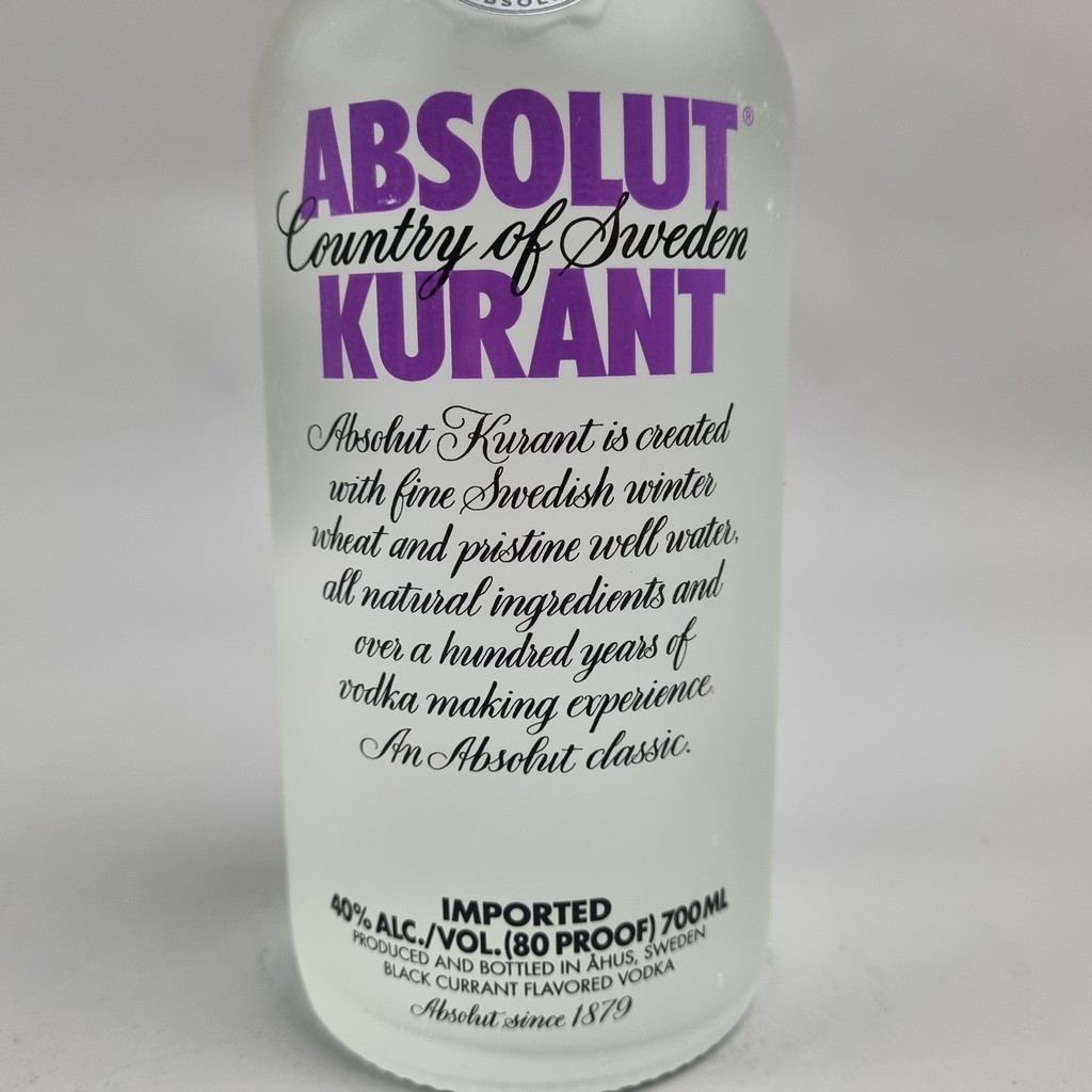 Absolut "Kurant" Limited Edition Blackcurrant Flavoured Vodka - 700ml ...