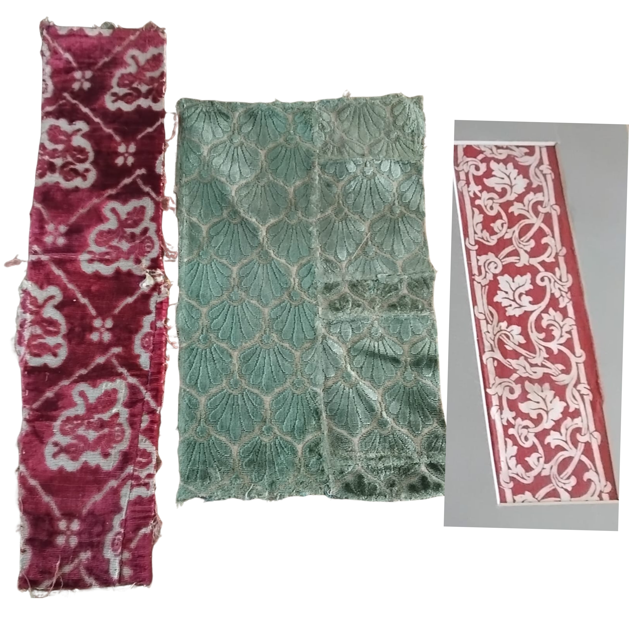 An Indian Mughal textile fragment, late 17th / early 18th century, with ...