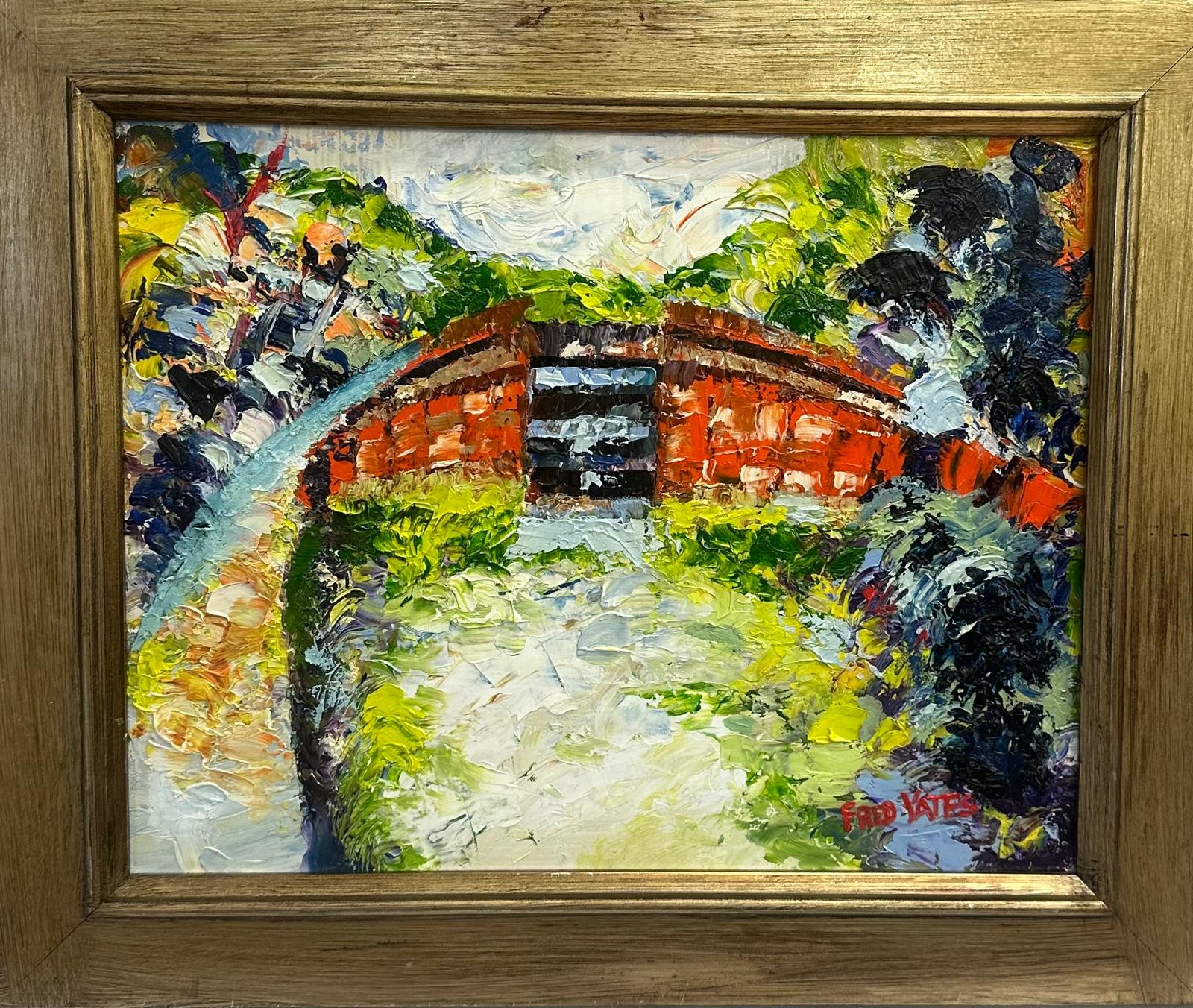 In the manner of Fred Yates, Disused Lock, oil on board, 27.5cm x 34 ...