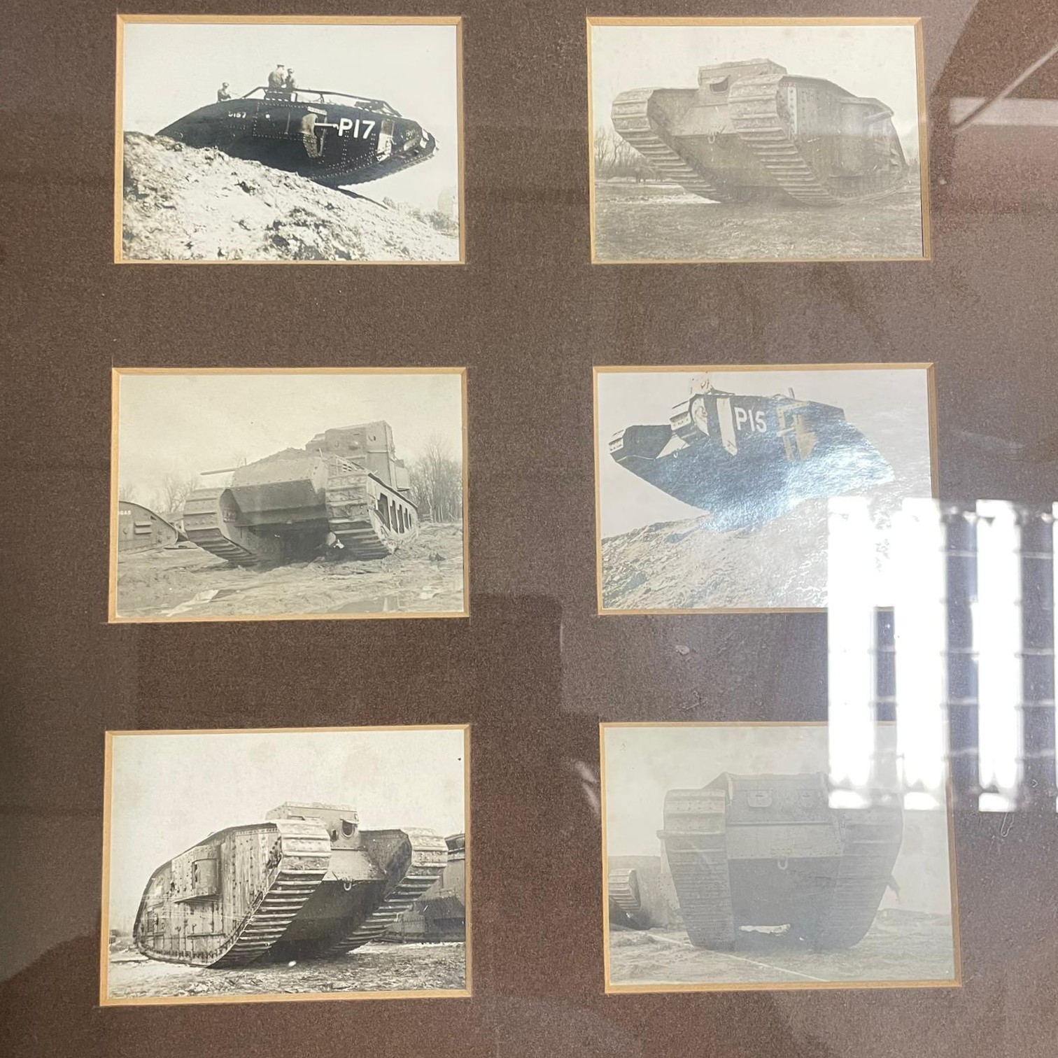 Framed Photos Of WW1 Tanks Photos Taken by the Officers- some comments ...