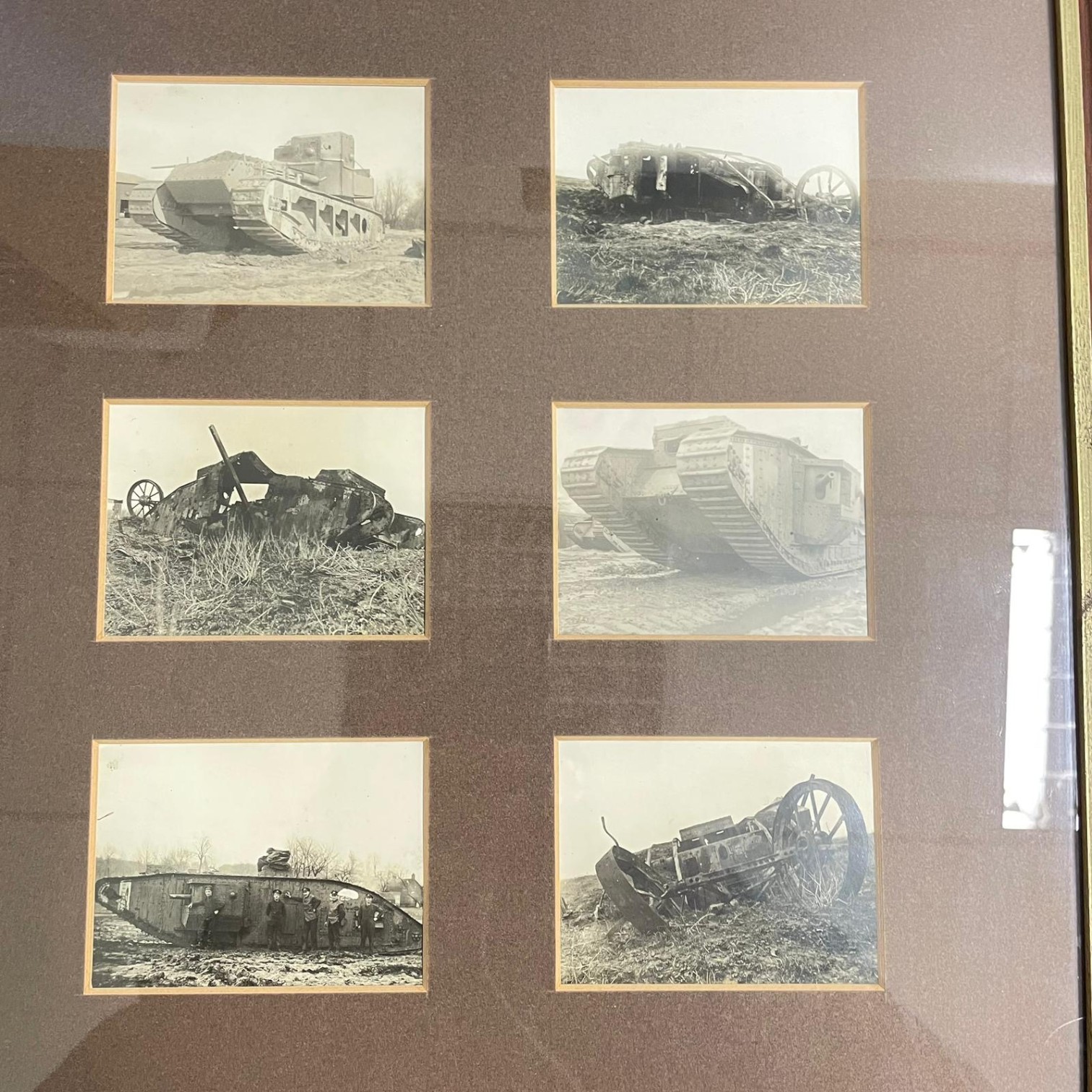 Framed Photos Of WW1 Tanks Photos Taken by the Officers- some comments ...