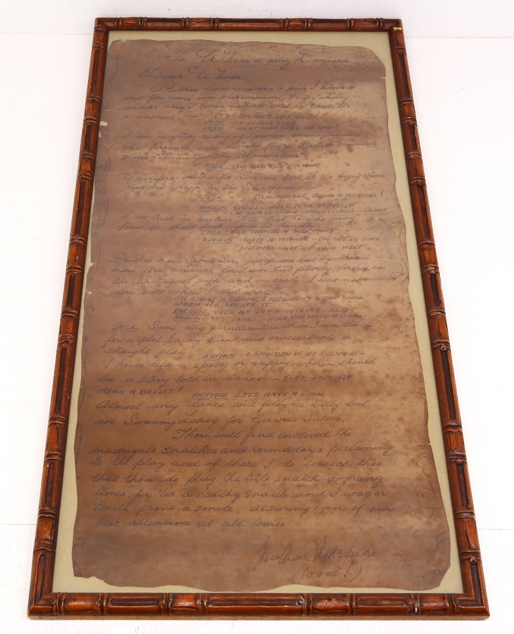 The Shakespeare Script: a 1948 prop written by Arthur Askey for the ...