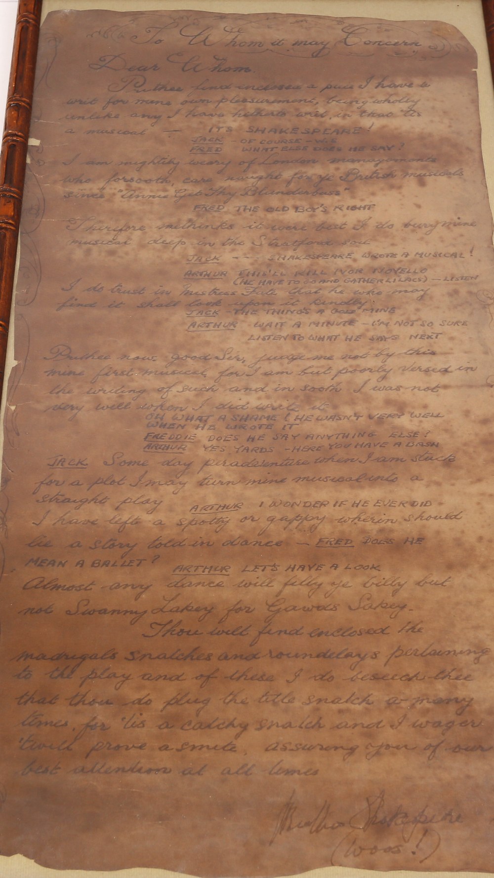 The Shakespeare Script: a 1948 prop written by Arthur Askey for the ...