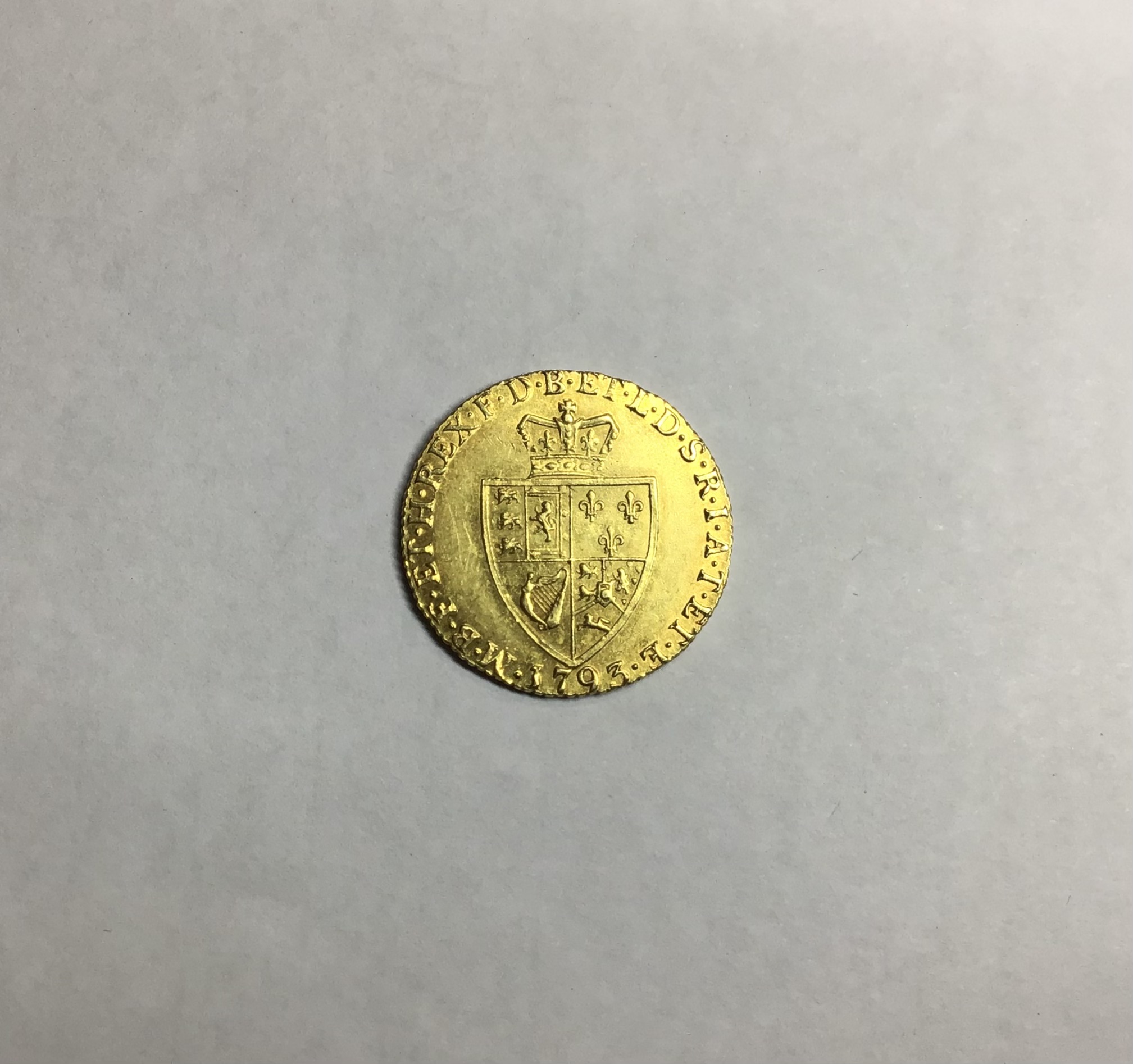 George III 1793 Full ‘Spade’ Guinea. (Approx 8.40g)
