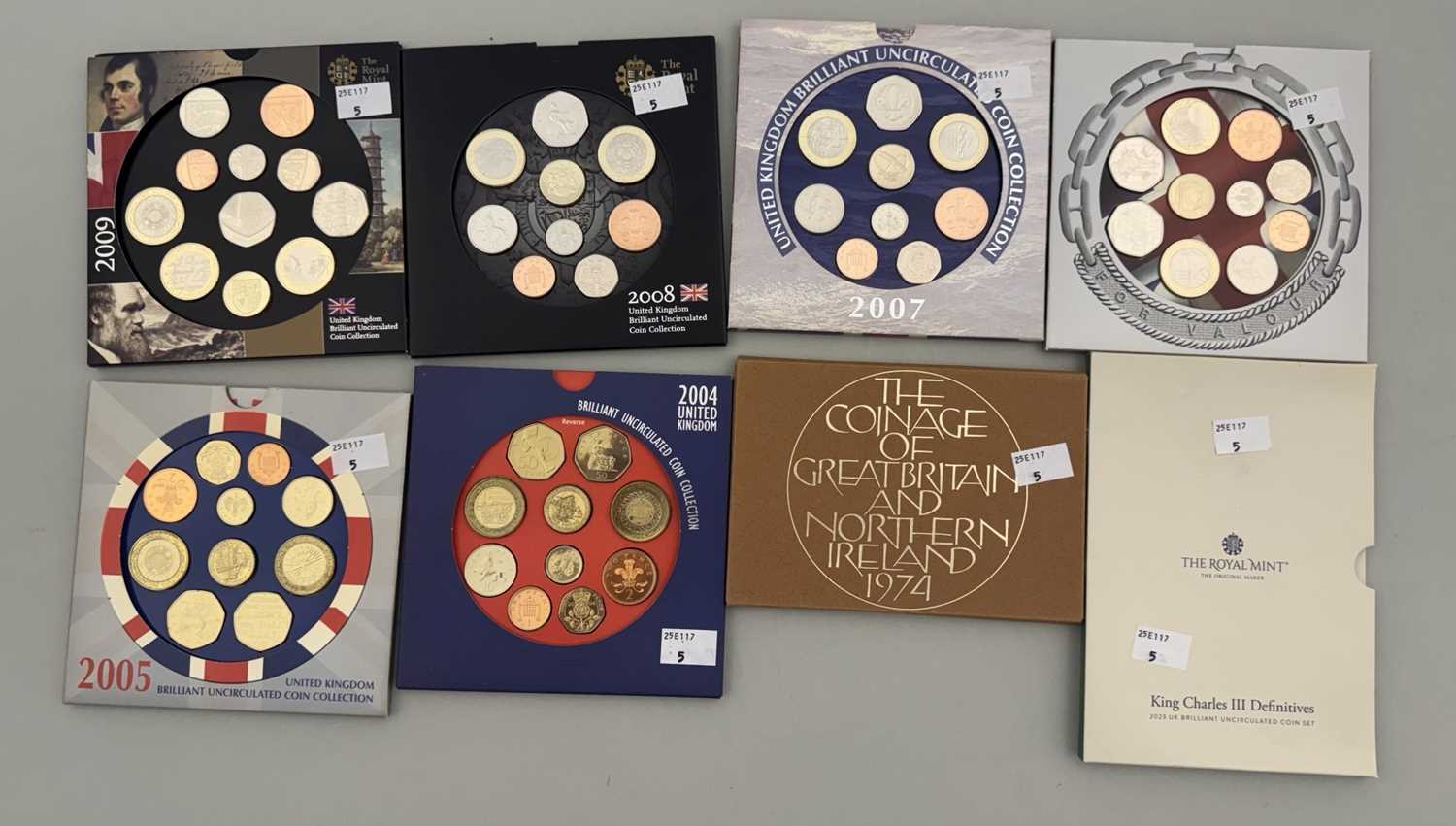Coins: Royal Mint 1p to £2 2023, 1p to £2 with two £2 and two 50p for ...
