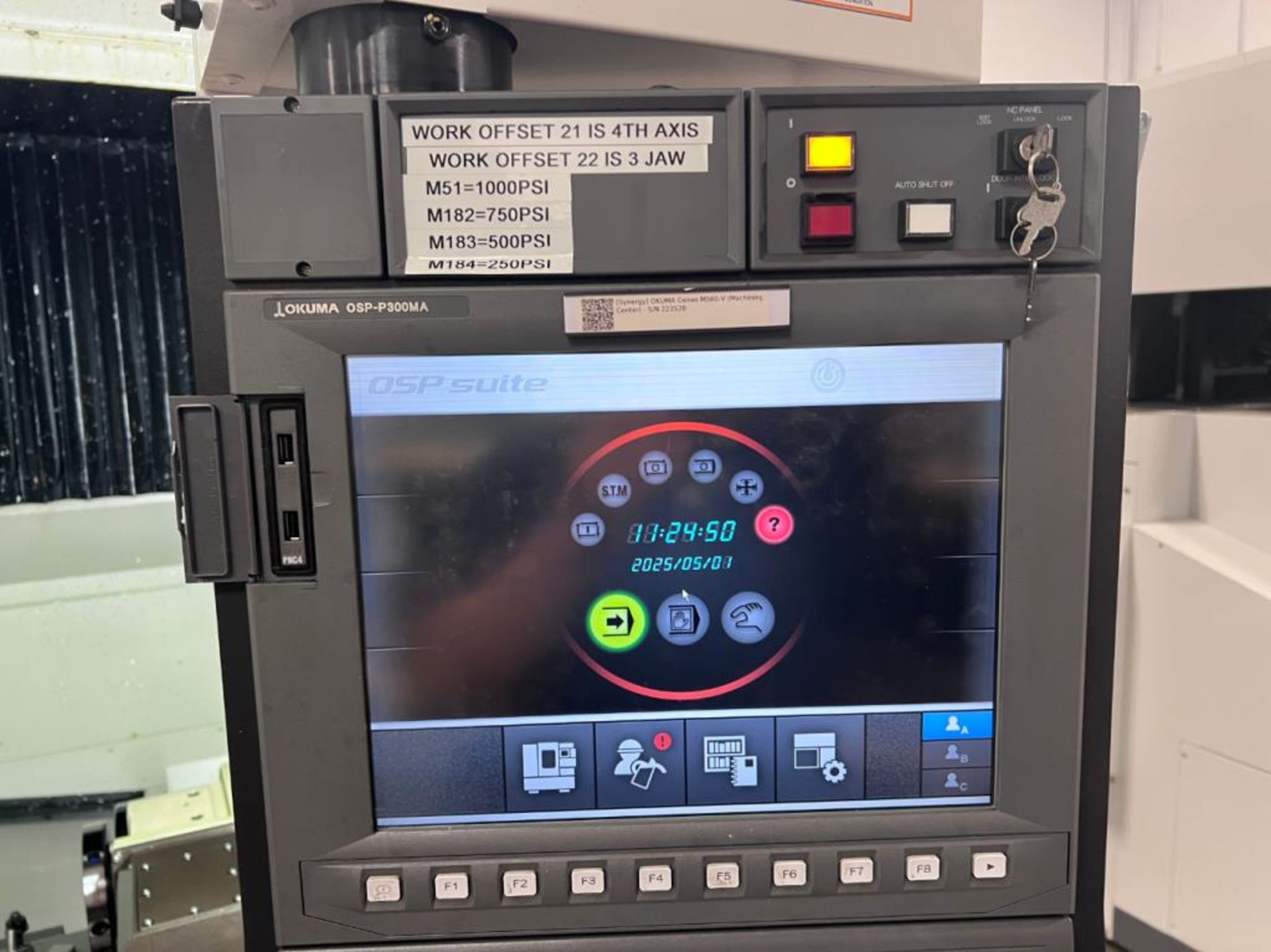 Okuma Genos M560-V CNC Machine includes Control Unit, MP 1200 Systems ...