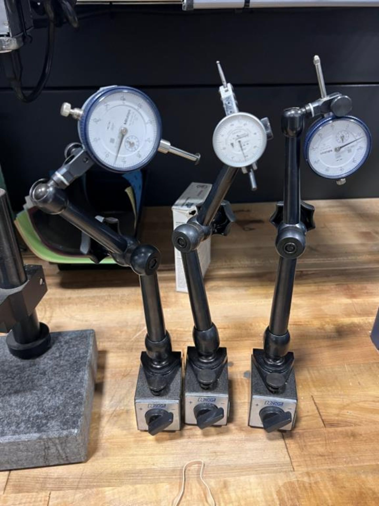 Lot of (3) Magnetic Bases with Indicators. HIT #2566932. Loc: Building ...