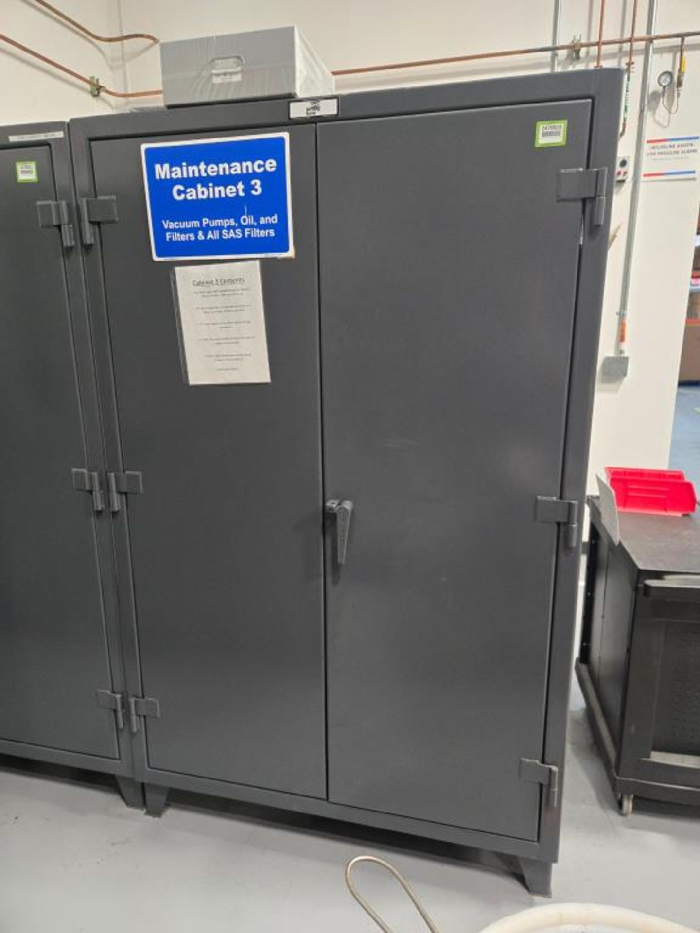 Strong Hold Heavy Duty 2-Door Steel Cabinet, 48"Wx78"Hx24"D w/ Contents ...