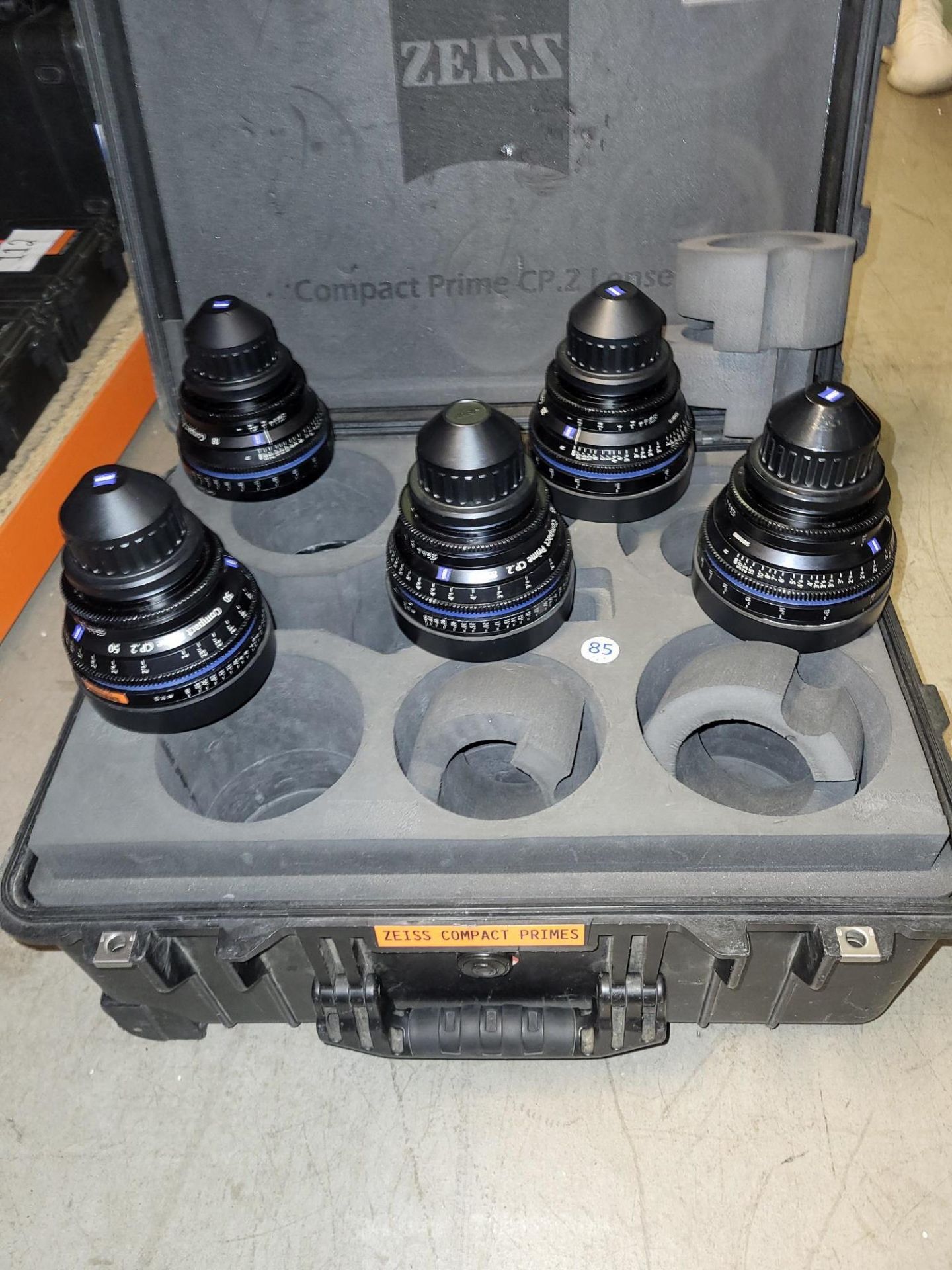 ZEISS LENS SET including PLANAR CP.2 50mm & 85mm and T2.1. DISTAGON ...