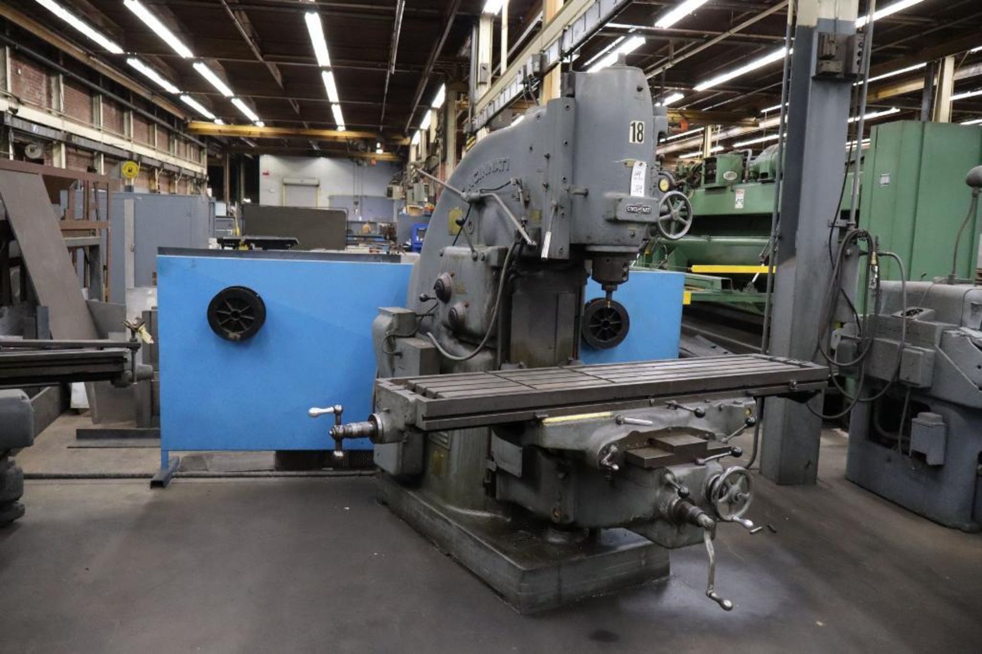 Cincinnati #4 Vertical Mill S/N 39394, 18" x 80" Table, 44" Table ...