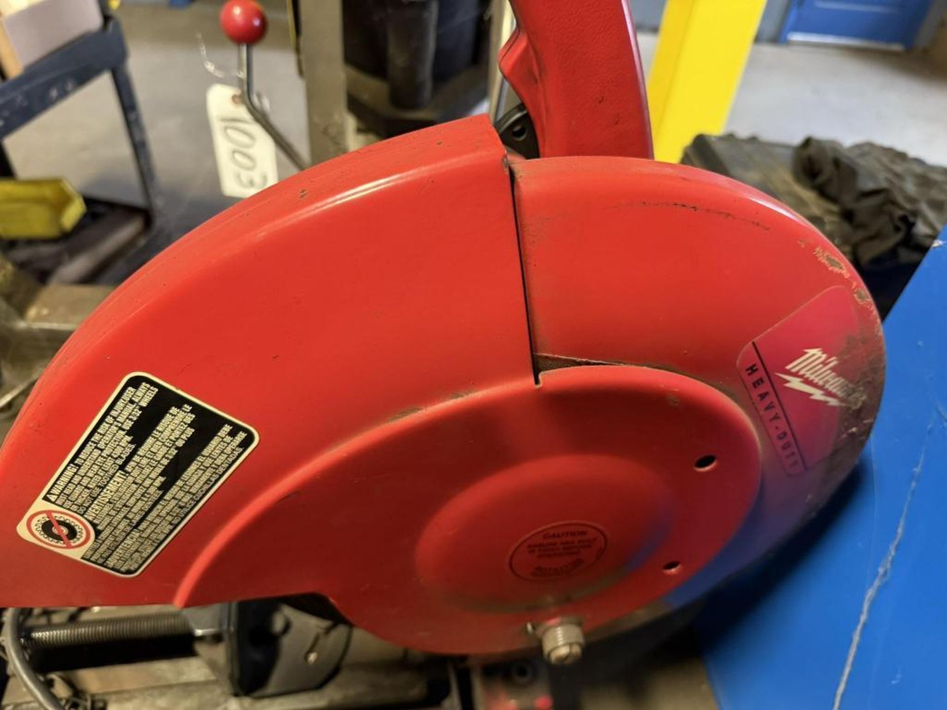 ABRASIVE CHOP SAW ON STAND - Simple Rigging/Loading Fee: $25