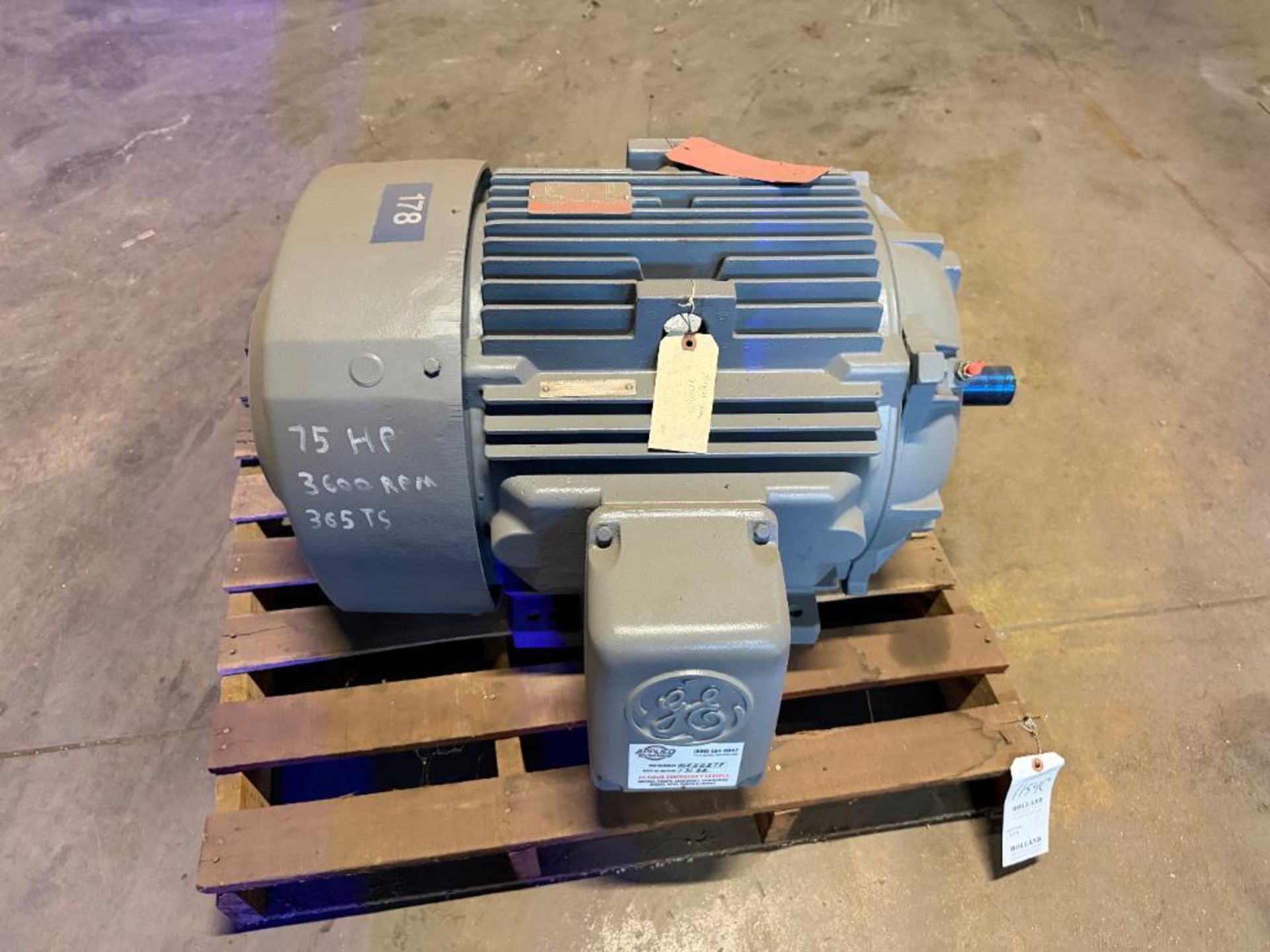 75 HP GENERAL ELECTRIC MOTOR 3560 RPM 575V FRAME 365TS - Simple Rigging ...