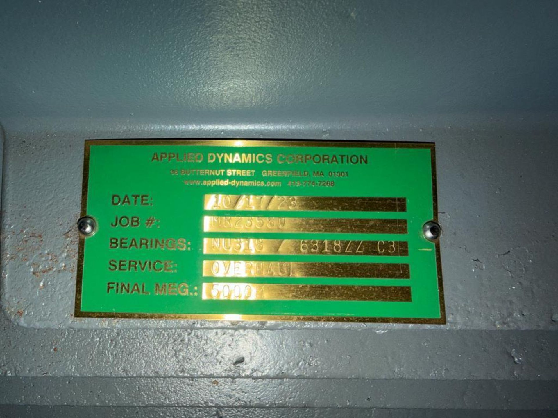 150 HP RELIANCE DUTY MASTER 575V MOTOR, 447T FRAME - Simple Rigging ...