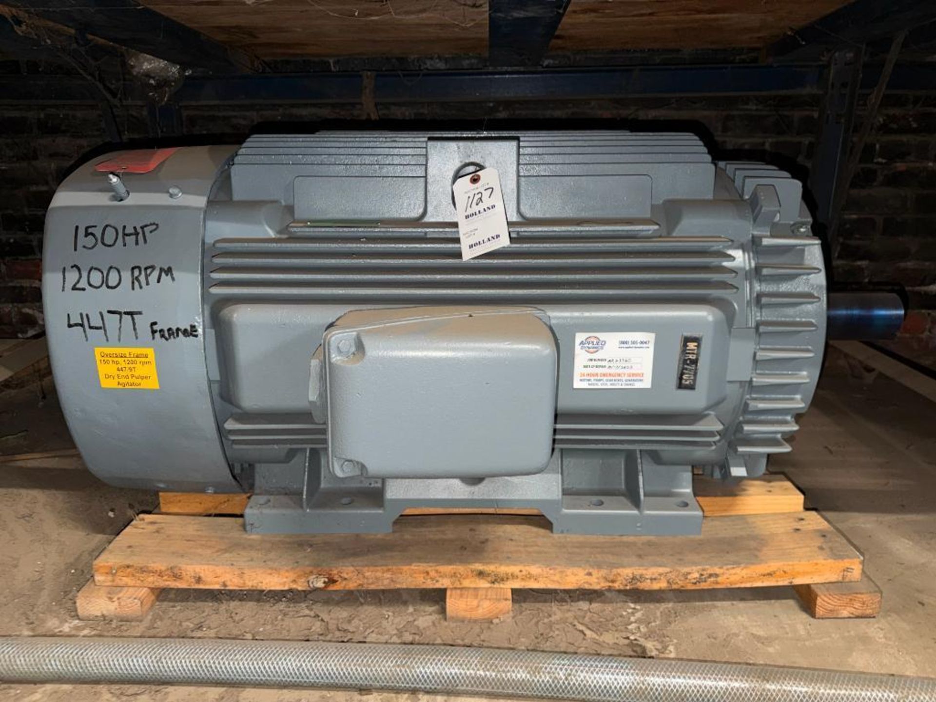 150 HP RELIANCE DUTY MASTER 575V MOTOR, 447T FRAME - Simple Rigging ...